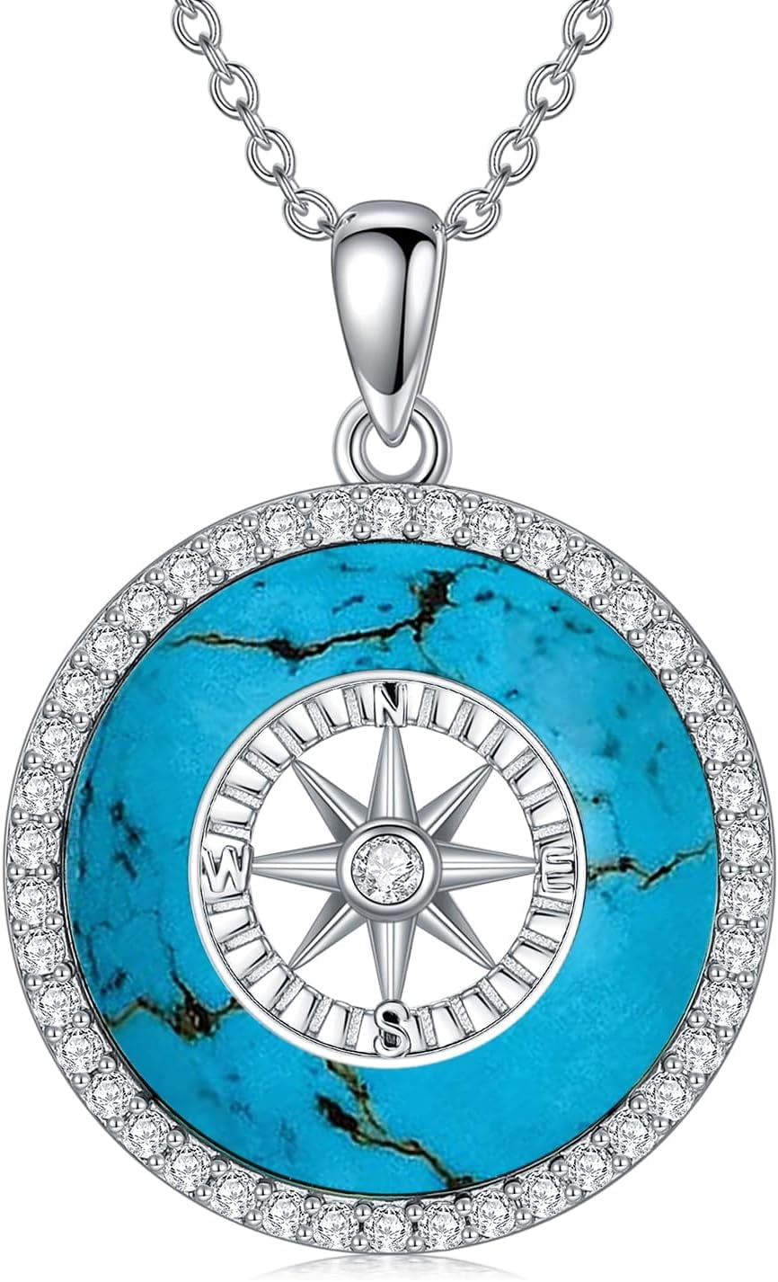 Dveatr 2026 Graduation Gifts 925 Sterling Silver Compass Pendant ...