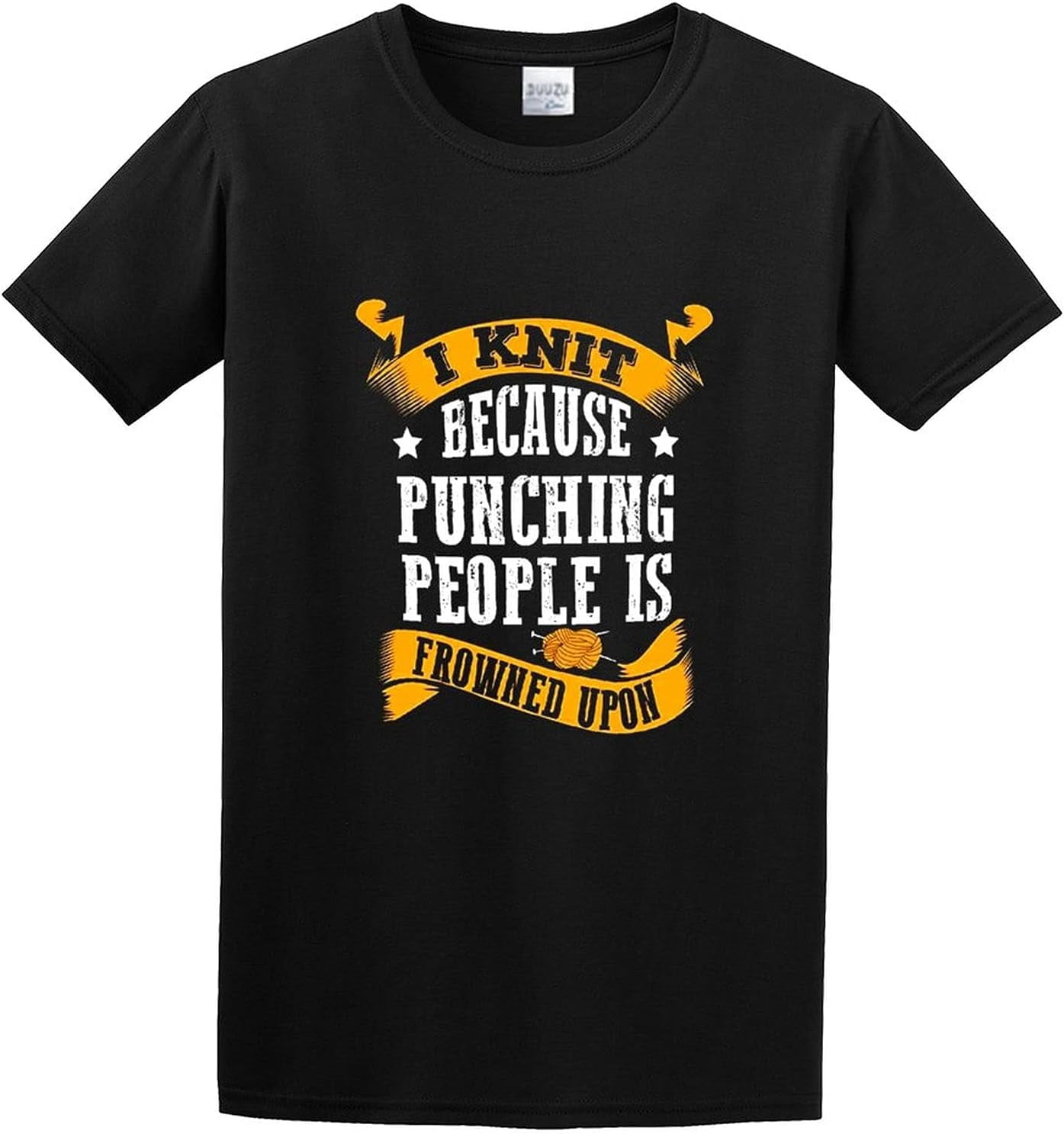 Dvecvbdg Men's I Knit Because Punching People is Frowned Upon Knitting ...