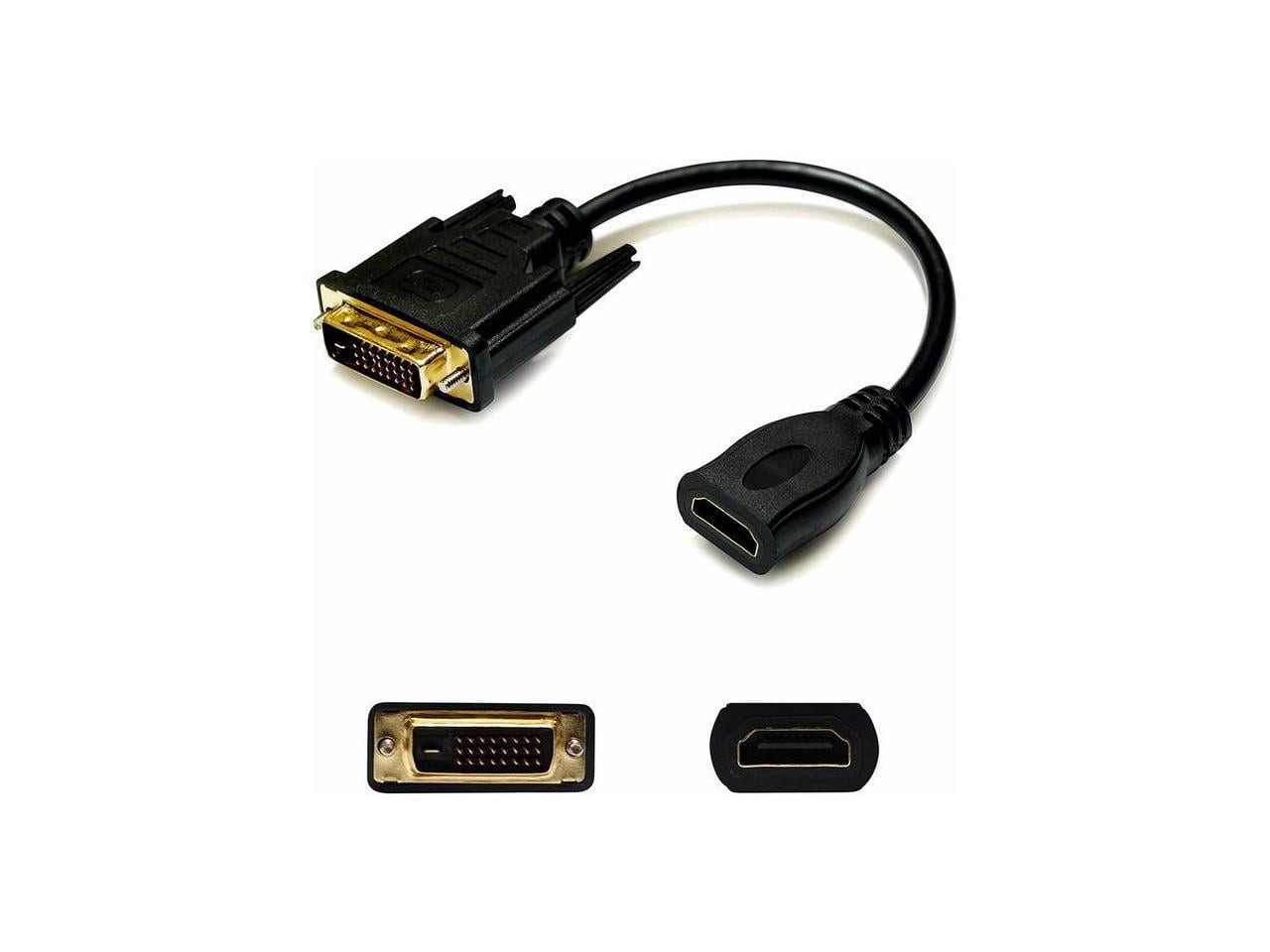 Addon Dvi-D Dual Link (24+1 Pin) Male To Hdmi Female Black Adapter ...