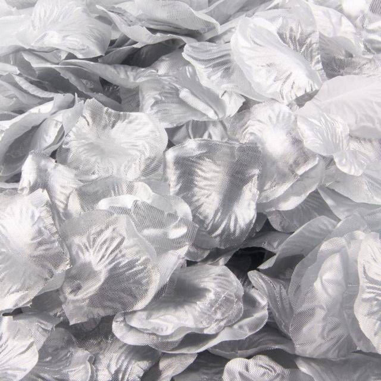 Dvkptbk 1000pcs Silver Silk Rose Artificial Petals Wedding Party Flower ...