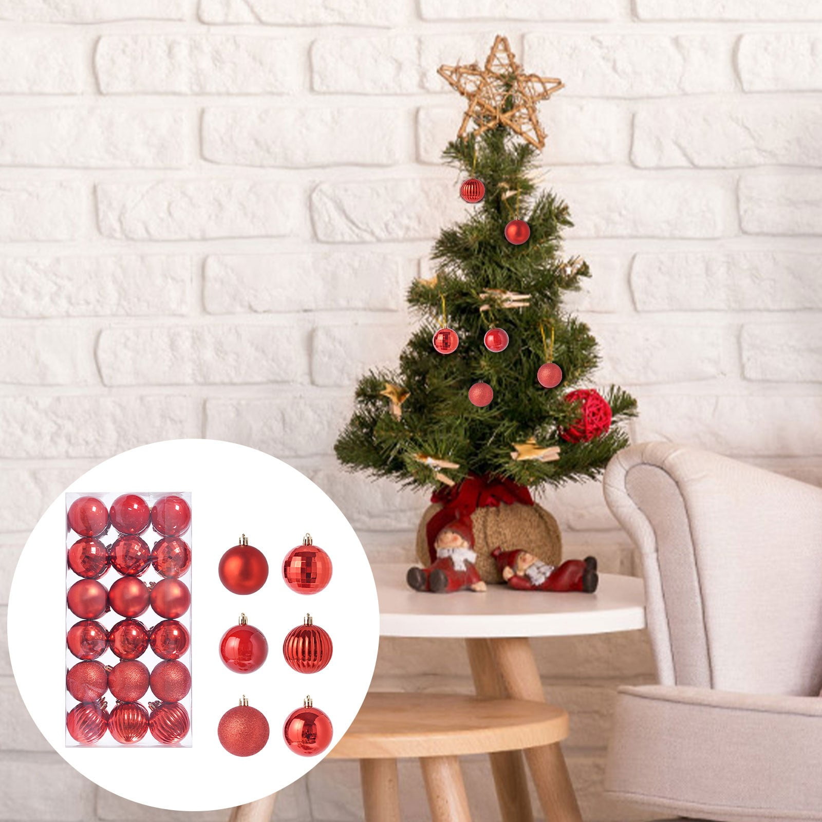 Dvkptbk Christmas Decorations 36PCS Christmas Xmas Tree Ball Bauble ...