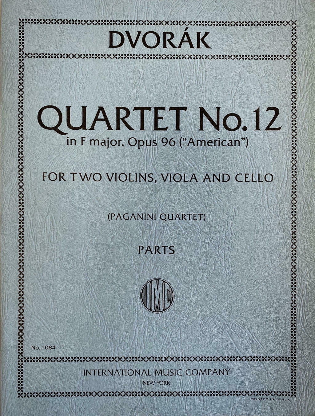 Dvorak, Antonin String Quartet No.12 in F Major Op. 96 American Two ...
