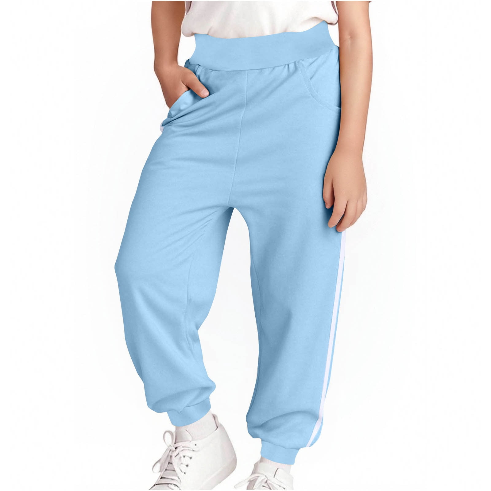 Dvprdro Boys & Girls Athletic Fleece Joggers Elastic Waistband with ...