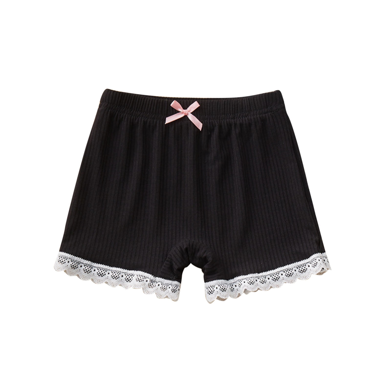 Dvprdro Girls Lace Ruffle Hem Bermuda Shorts Elastic Waist Loose Airy ...