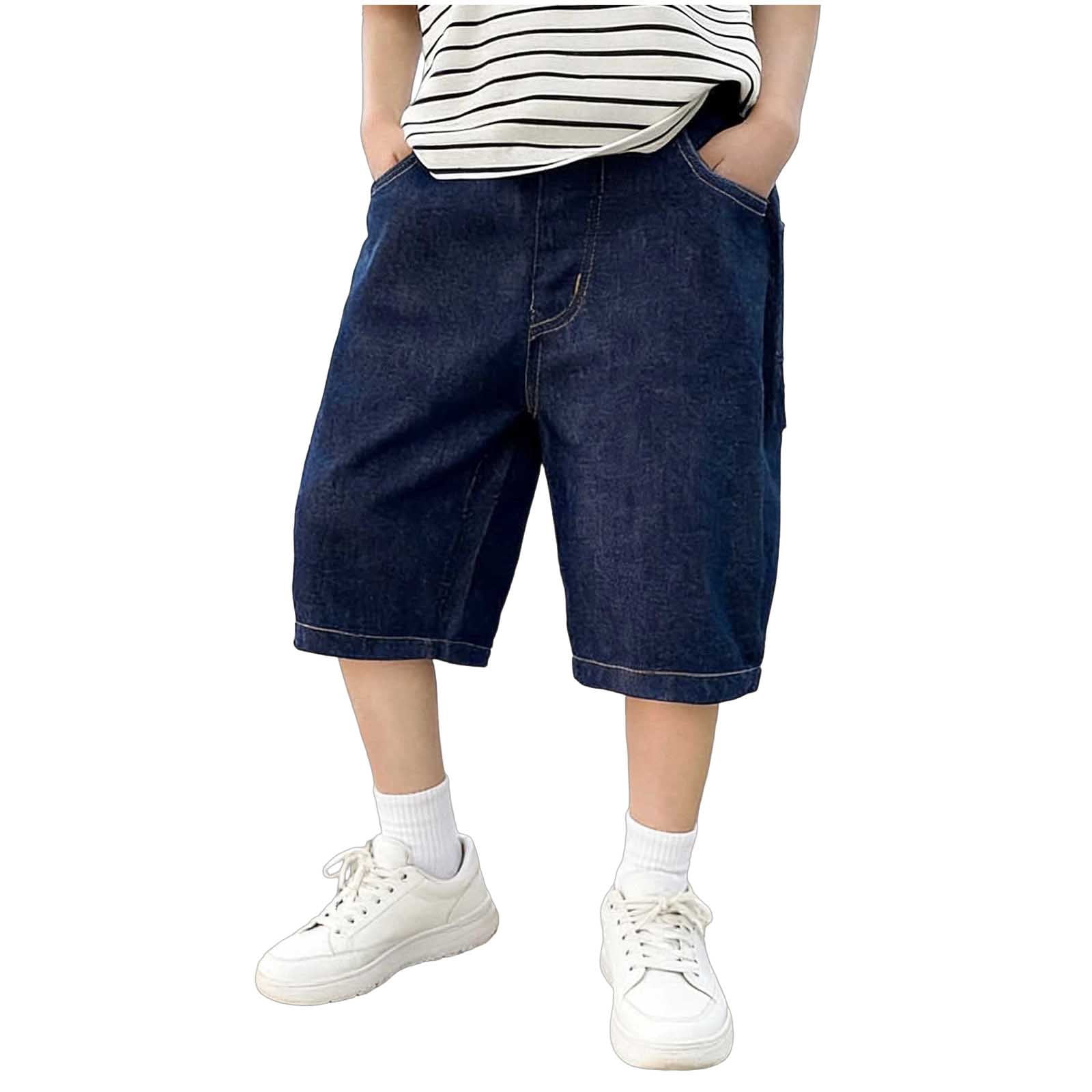 Dvprdro Kids Summer Denim Shorts Pants Medium To Large Outdoor Casual ...
