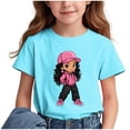 Dvprdro Kids Summer Tops Basic Round Neck Short Sleeve Fashion Printed ...