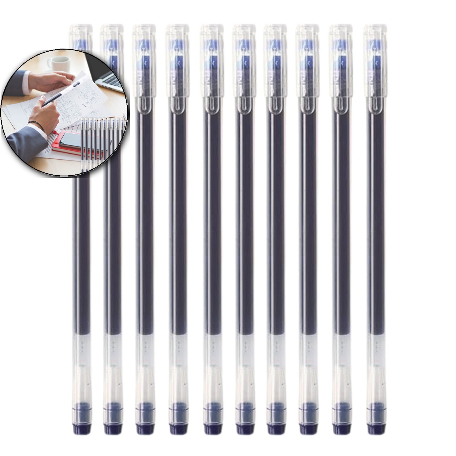 Dvruxg 10-Pack Gel Pens – Smooth Writing Ballpoint Pens – 0.5mm Tip ...