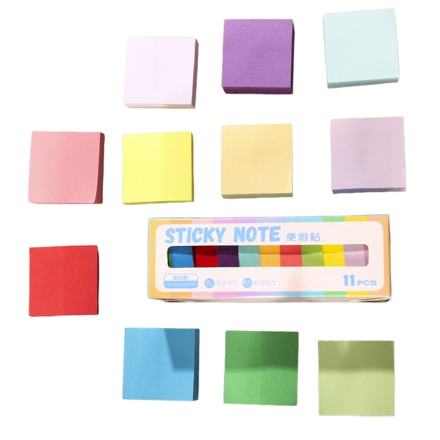 Dvruxg 11 Pcs Sticky Notes Pastel Post Stickies Super Sticking Power ...