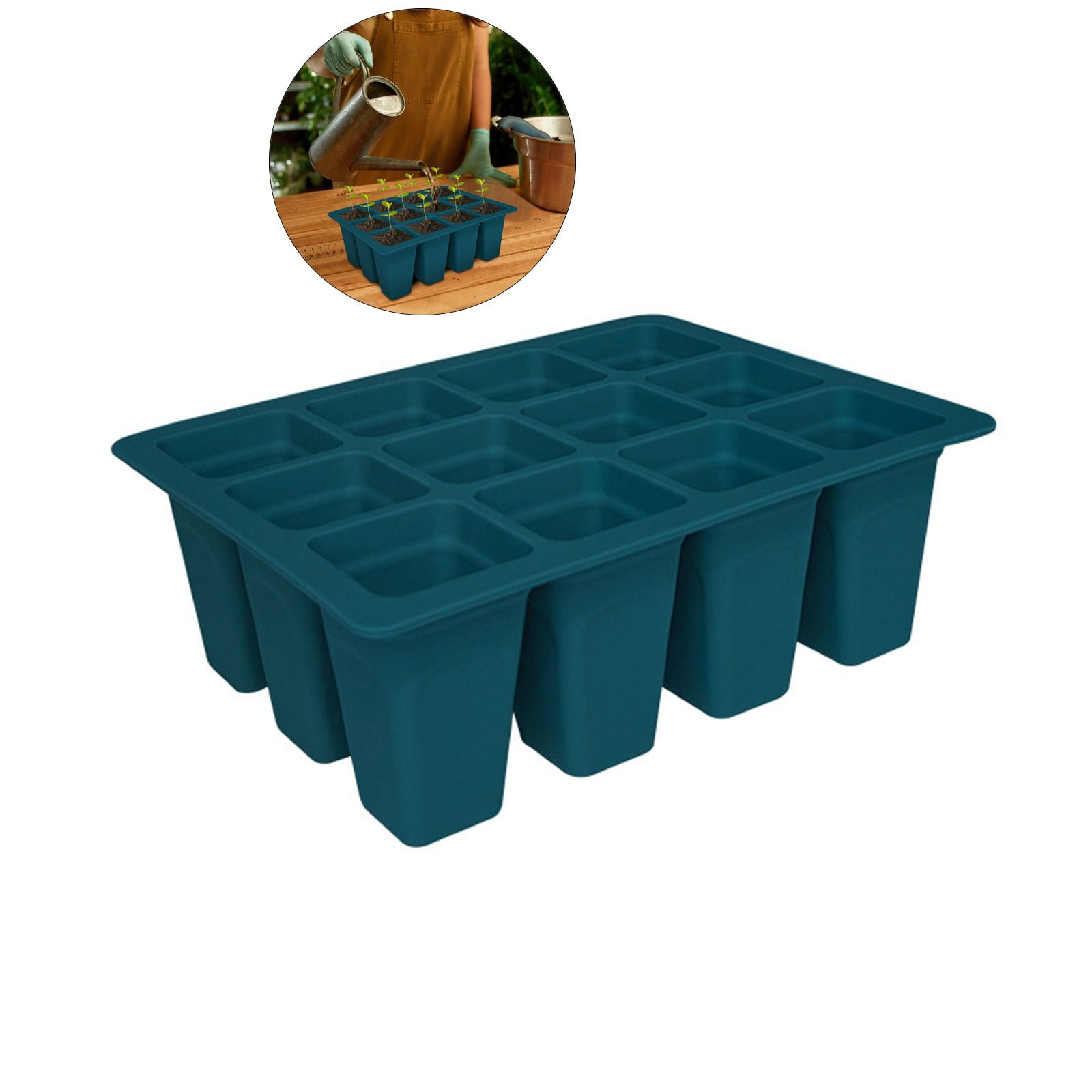 Dvruxg 12-Cell Planting Pots with Drainage Holes - Durable Planting ...