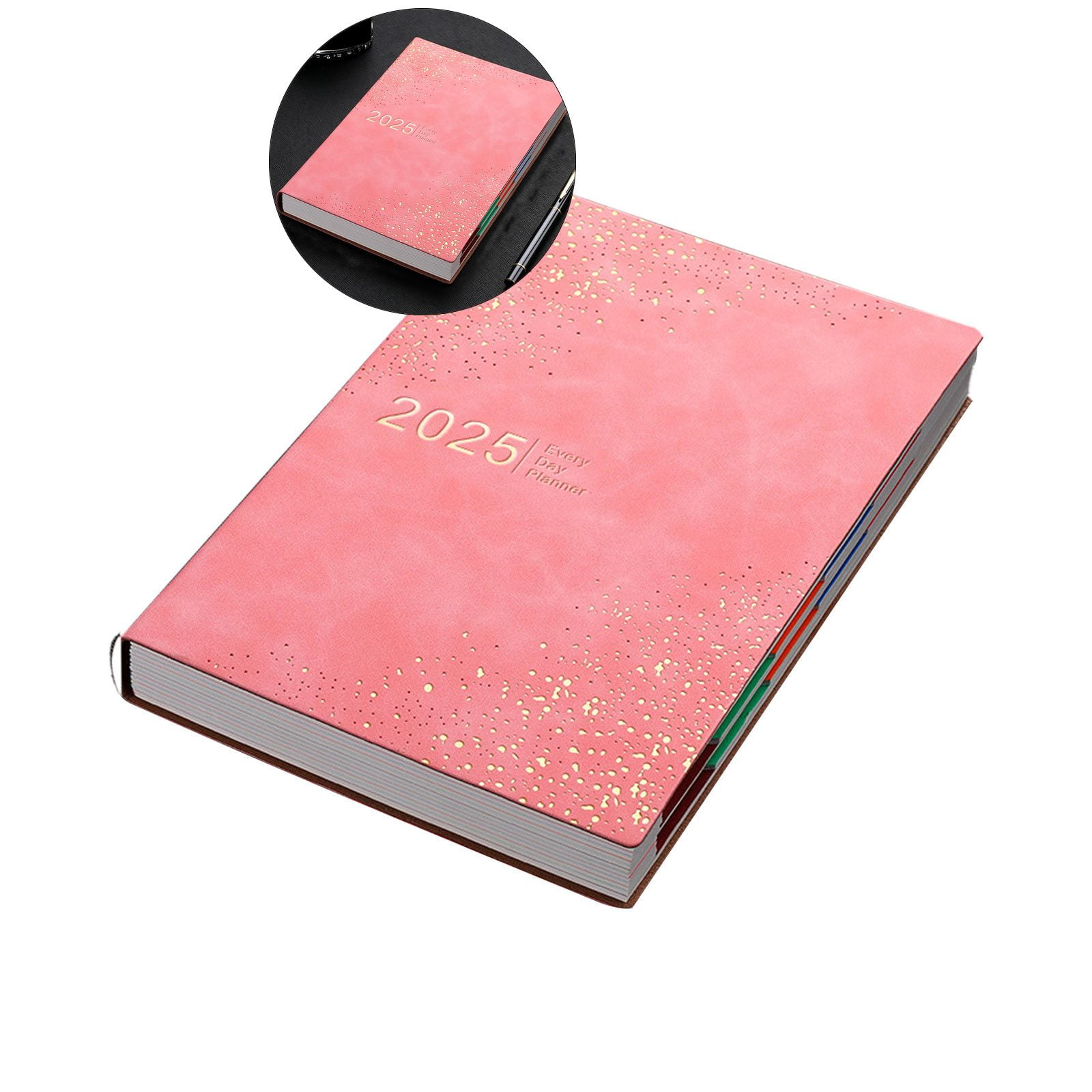 Dvruxg 2025 A5 Schedule Planner - Dated Faux Leather Organizer with Lay ...