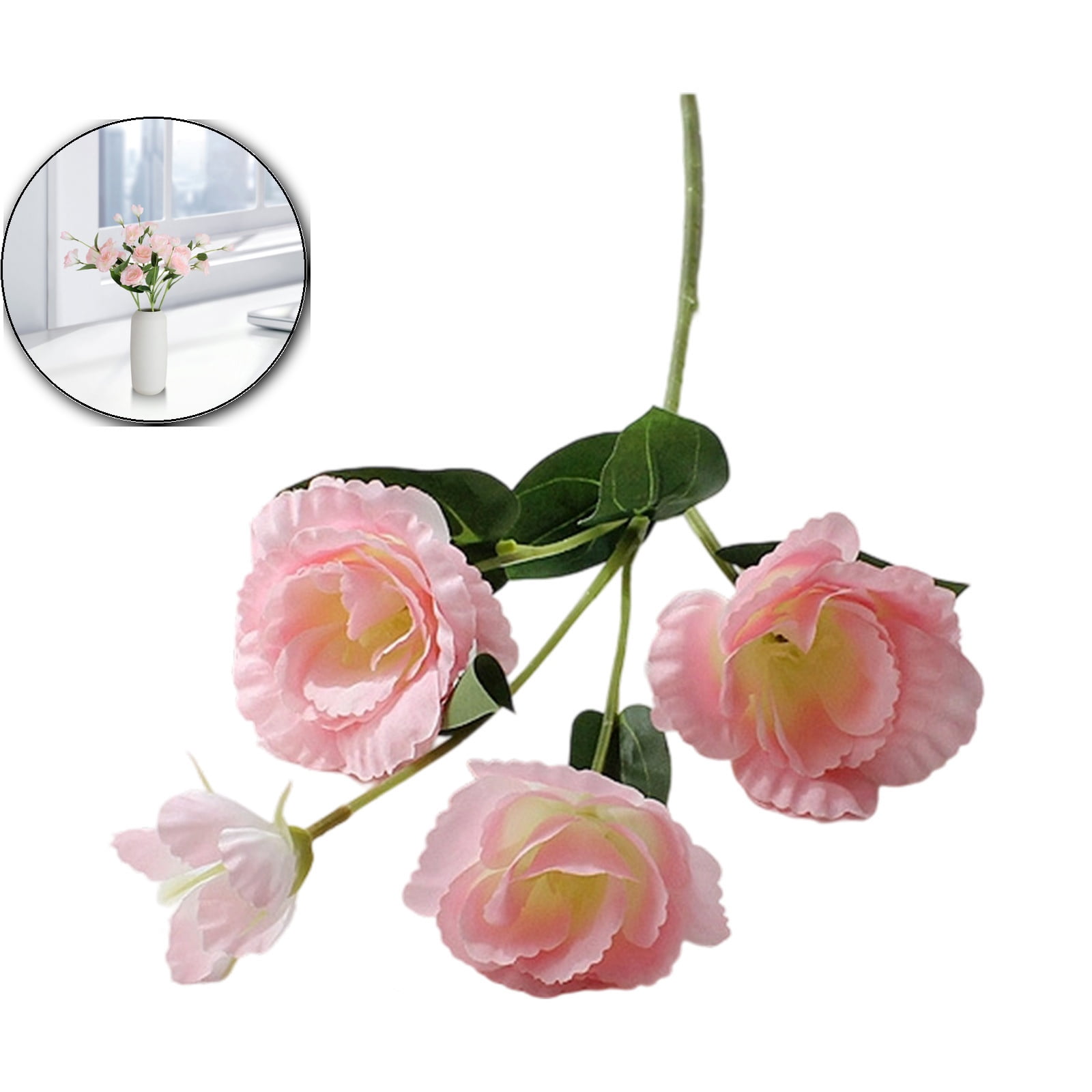 Dvruxg 4 Stems Artificial Flowers Silk Fake Flower with Long Stem ...