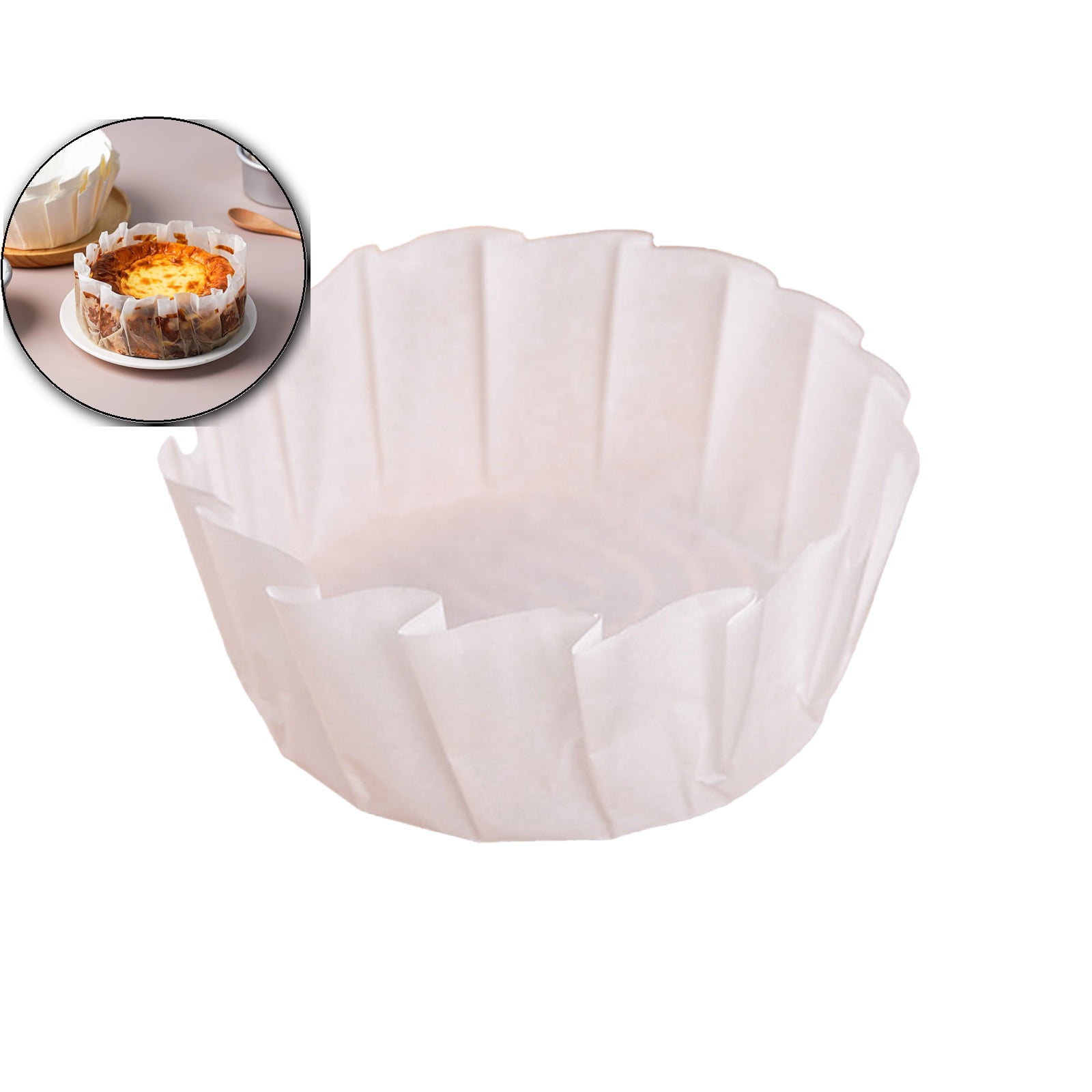 Dvruxg 50pcs Disposable Parchment Paper Cake Pan Cupcake Liners Baking ...