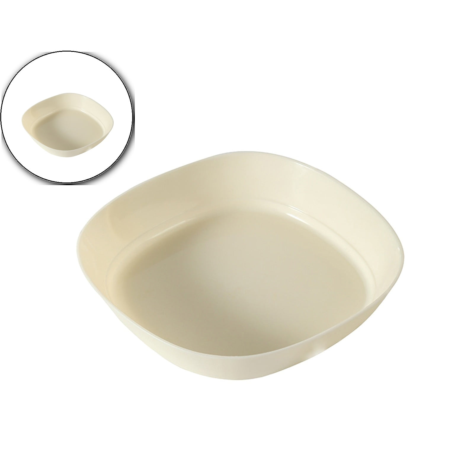 Dvruxg 6 Inch Square Lightweight Wheat Straw Plates, Deep Dinner Dishes ...