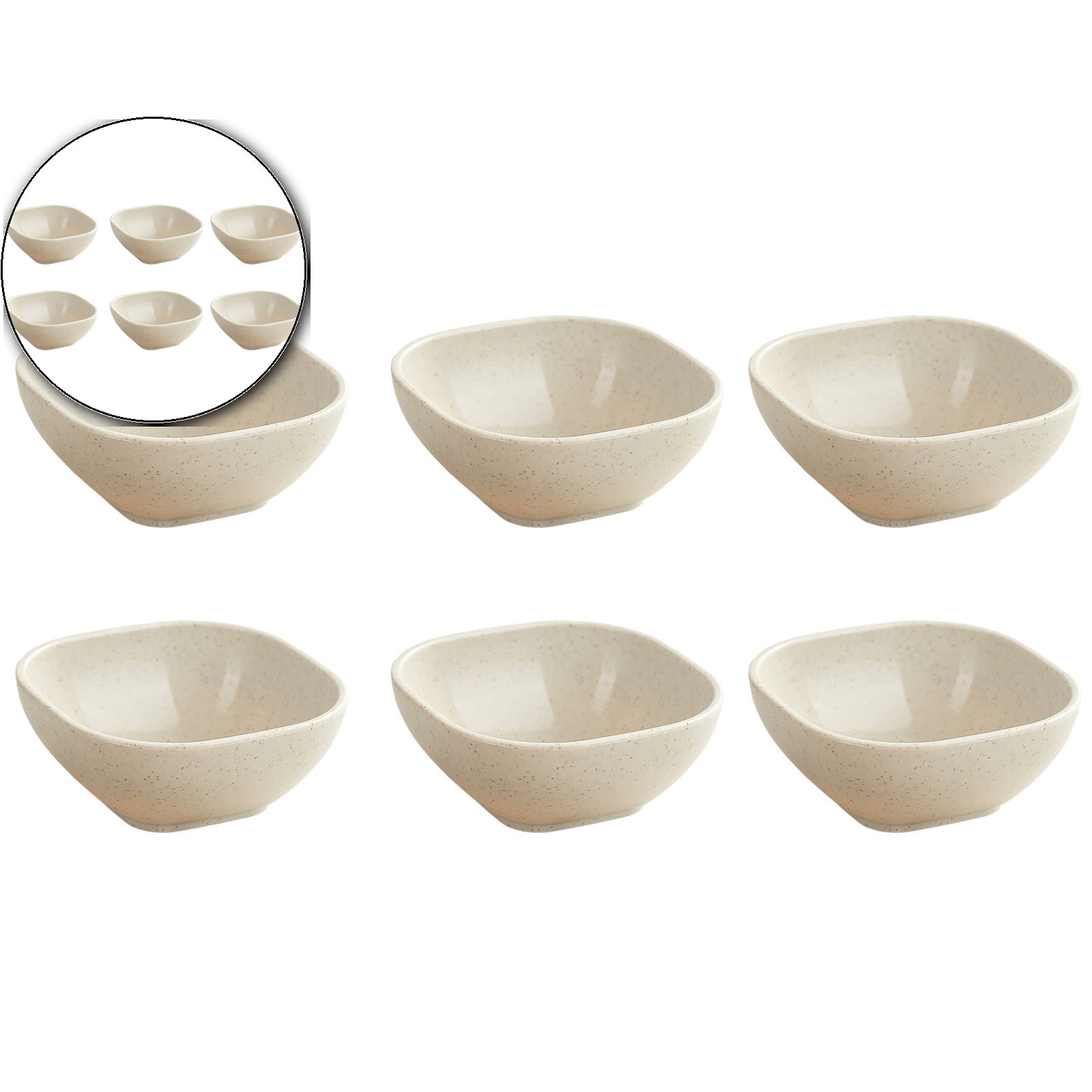 Dvruxg 6 Pack Small Bowls, 4 Inch Wheat Straw Soy Sauce Dishes ...