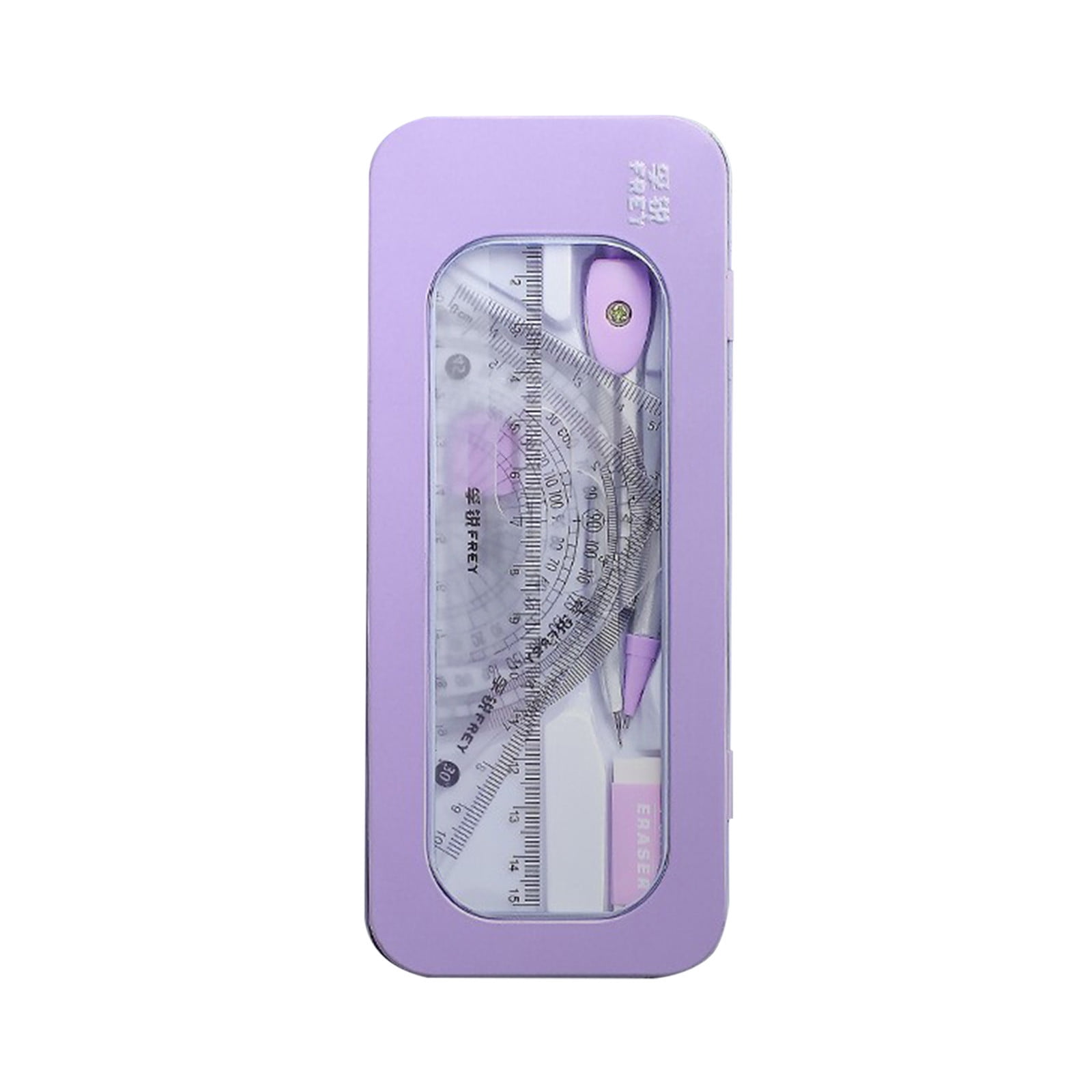 Dvruxg 7-Piece Math Geometry Kit with Shatterproof Box - Complete ...