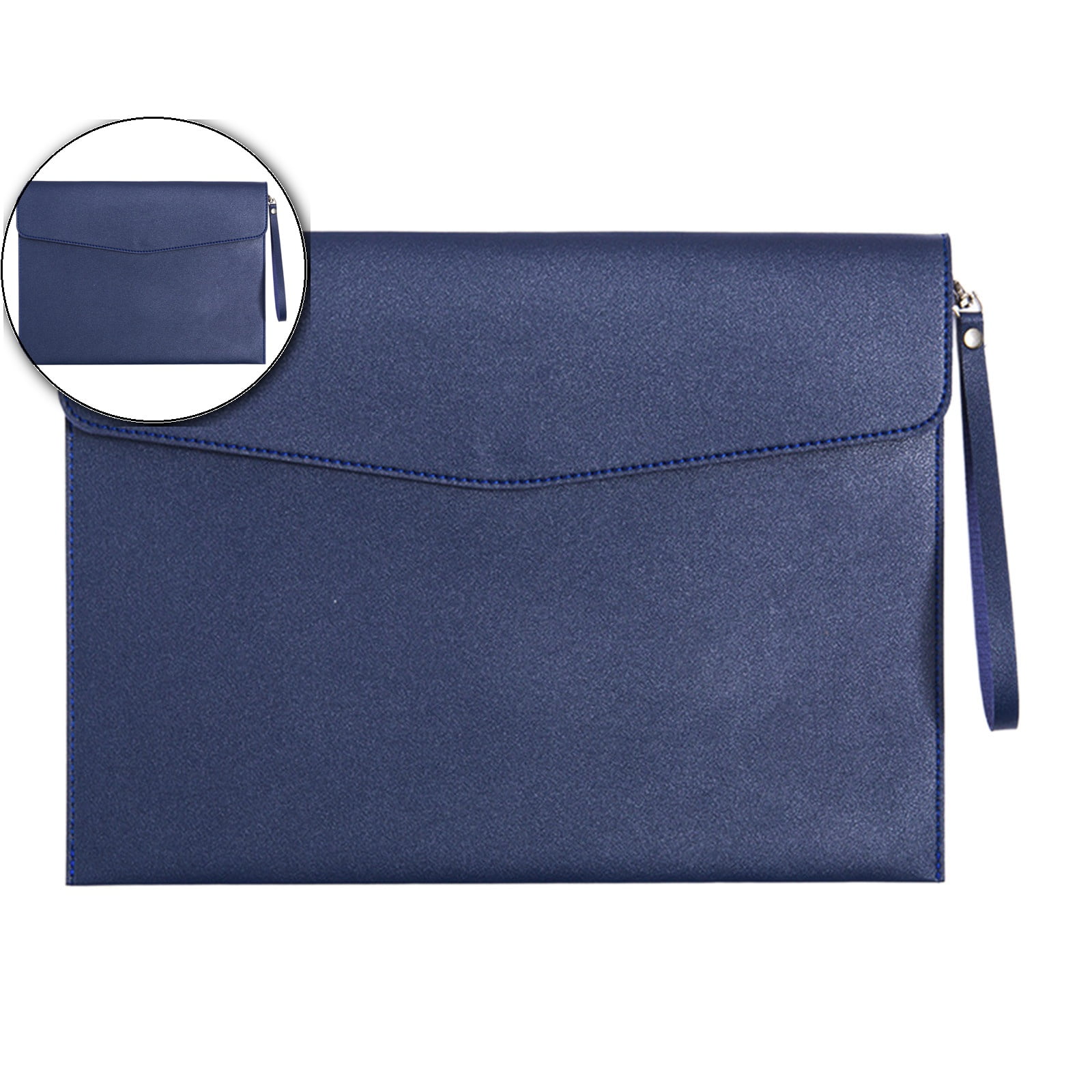 Dvruxg A4 Leather File Folder Document Holder Folder Stylish Portfolio ...