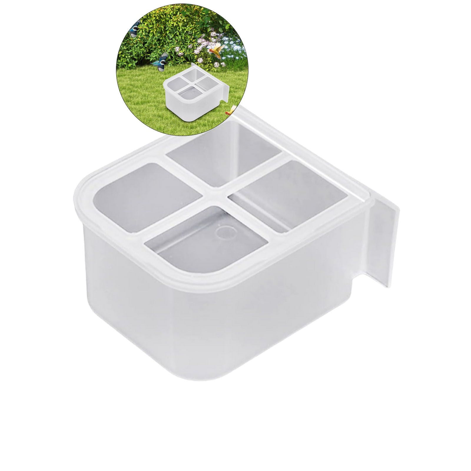 Dvruxg Bird Food Box Window Bird Feeders Parrot Automatic Feeder Birds ...