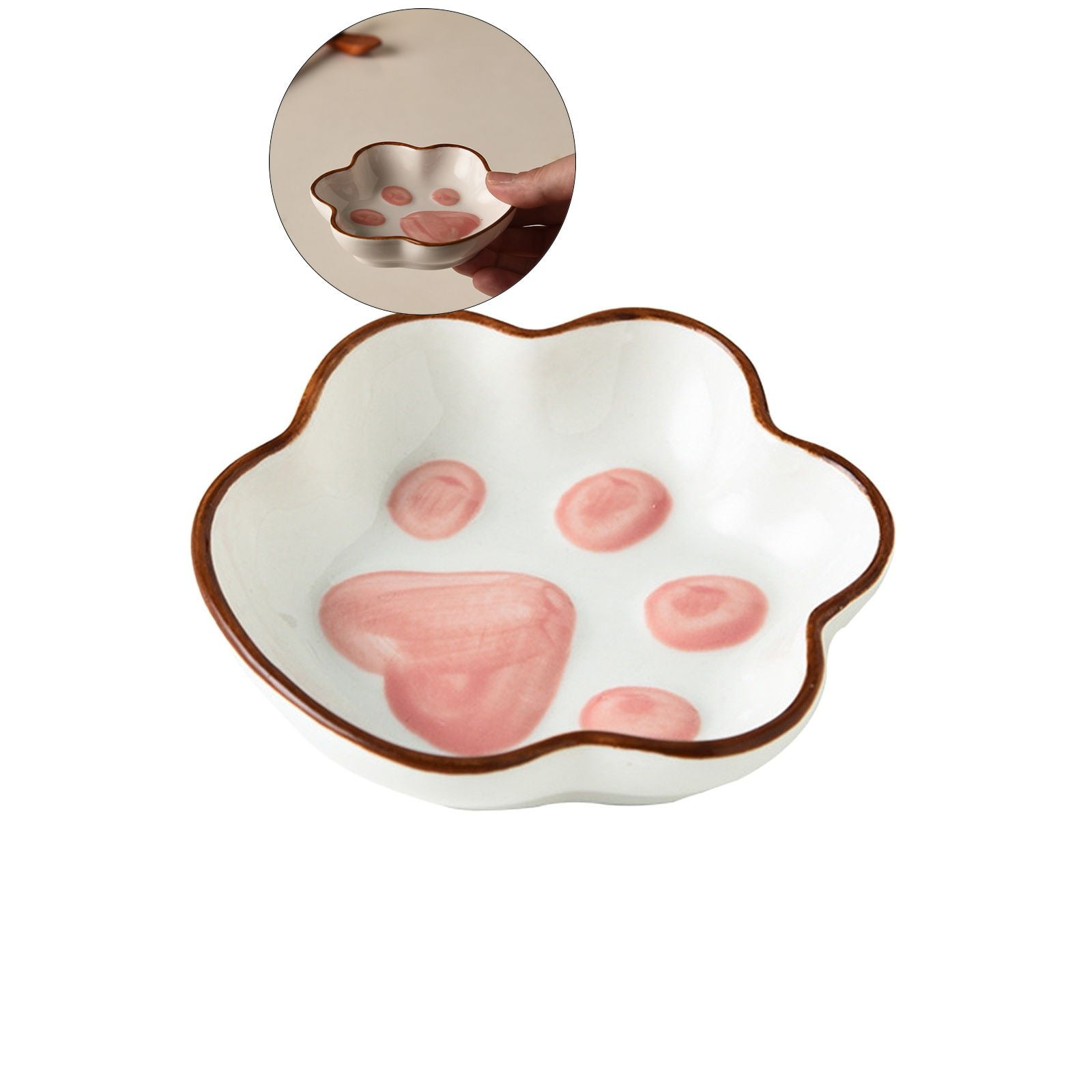 Dvruxg Ceramic Dipping Bowl - Adorable Cat's Paw Design for Condiments ...