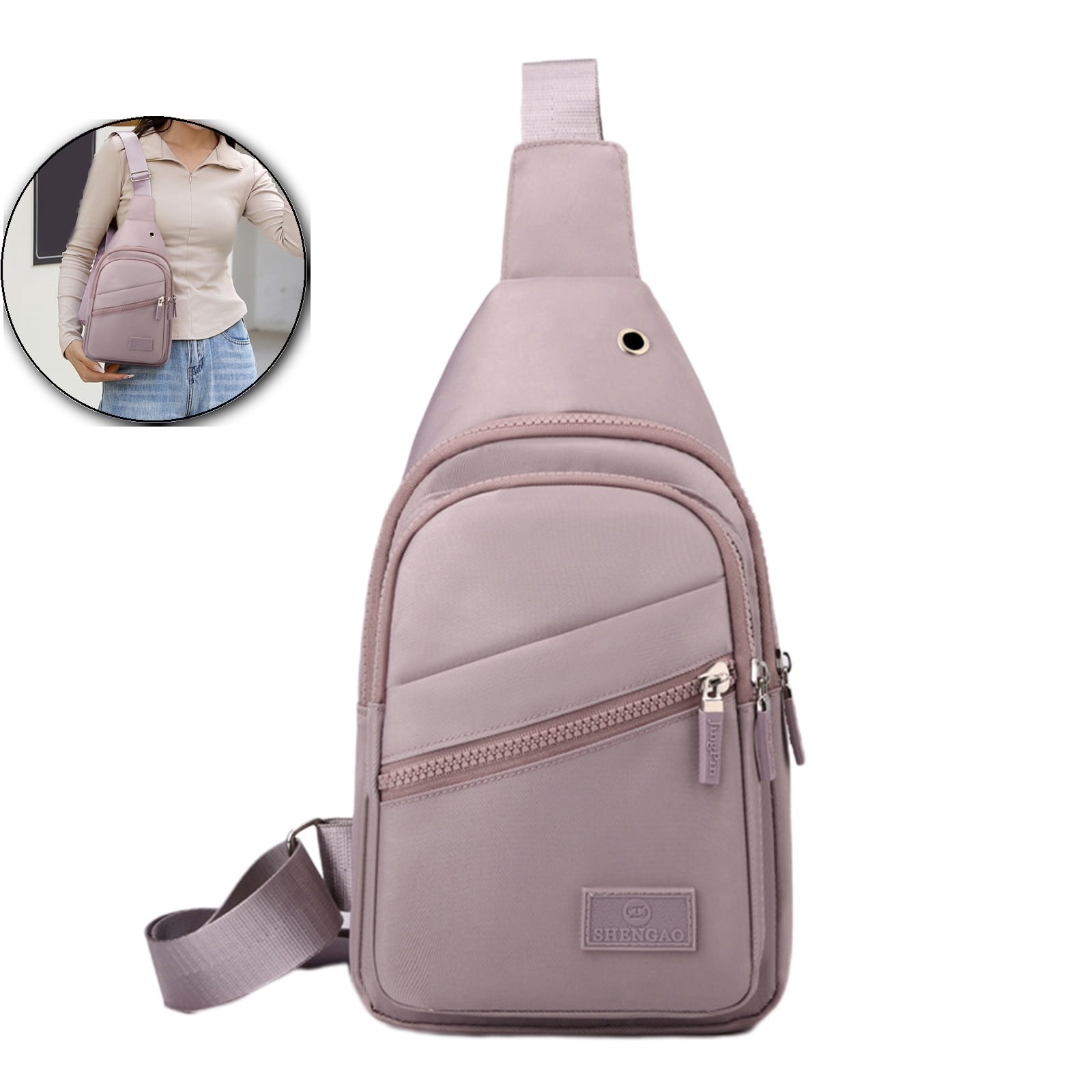 Dvruxg Chest Bag for Men and Women, Sling Backpack with USB Port ...