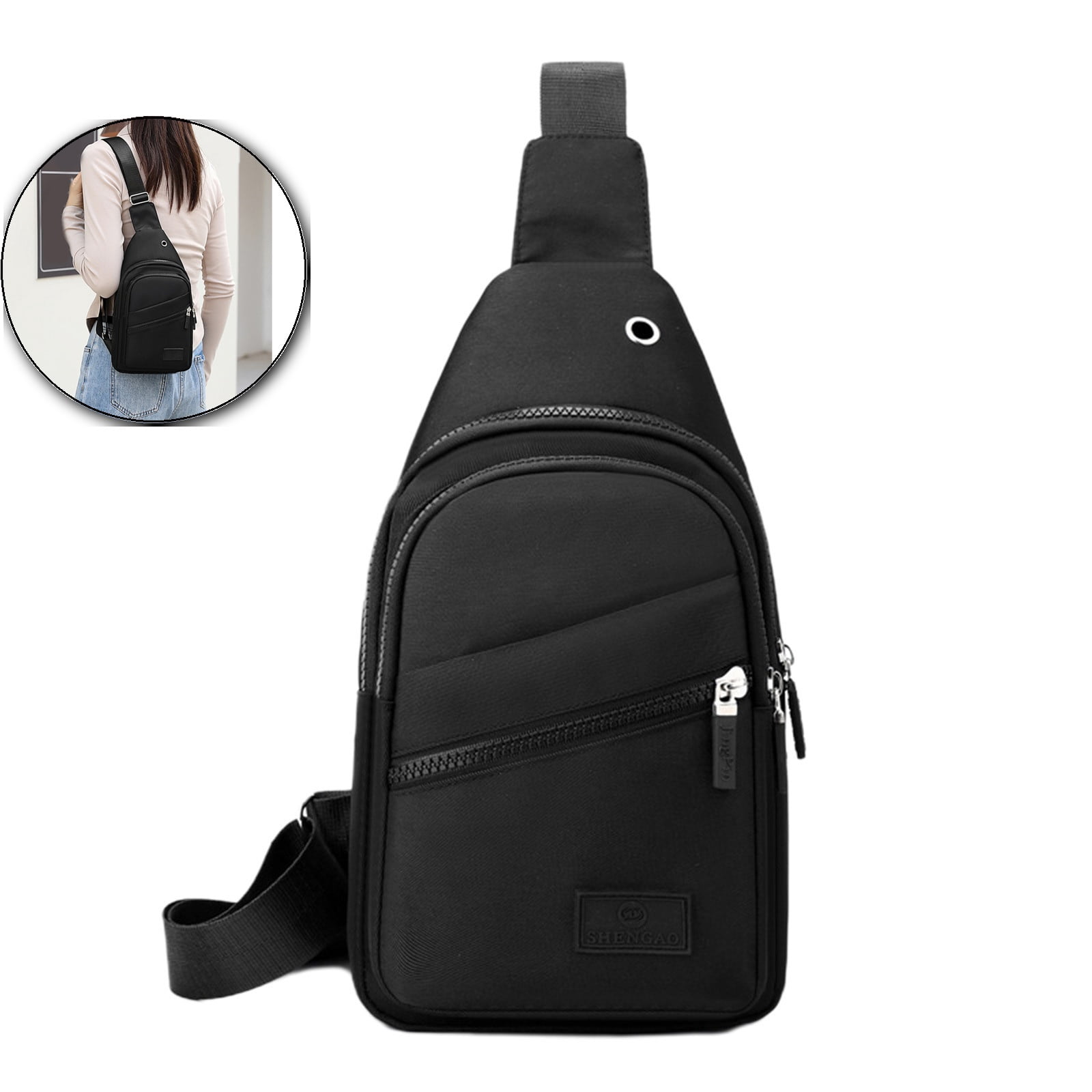 Dvruxg Chest Bag for Men and Women, Sling Backpack with USB Port ...