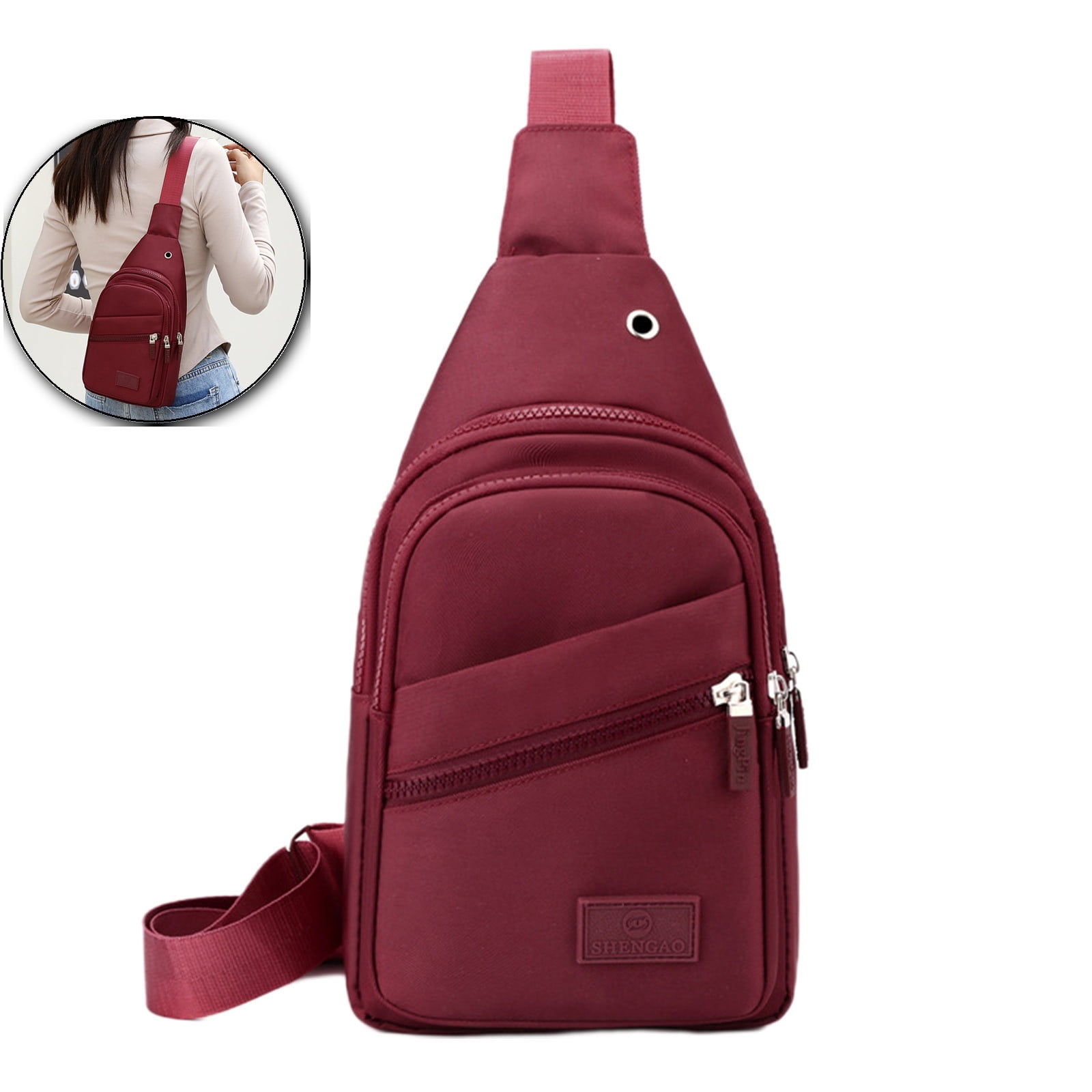 Dvruxg Chest Bag for Men and Women, Sling Backpack with USB Port ...