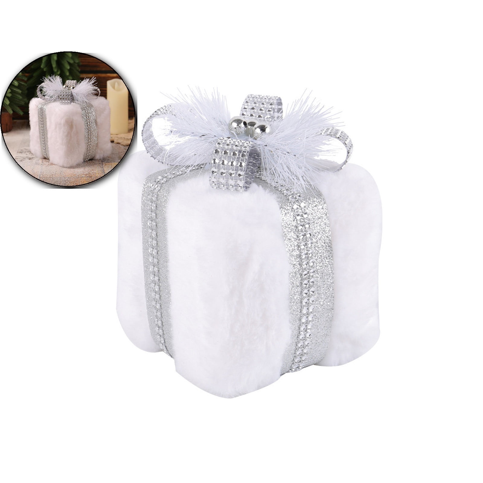 Dvruxg Christmas Plush Gift Box Decoration, Gift Cube Box, Plush Boxes ...