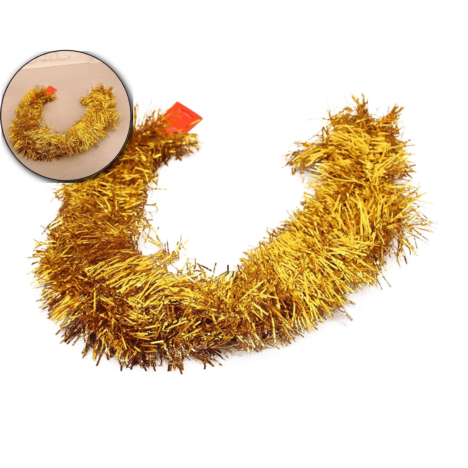 Dvruxg Christmas Tinsel Garland, Shiny Metallic Foil Decorations for ...