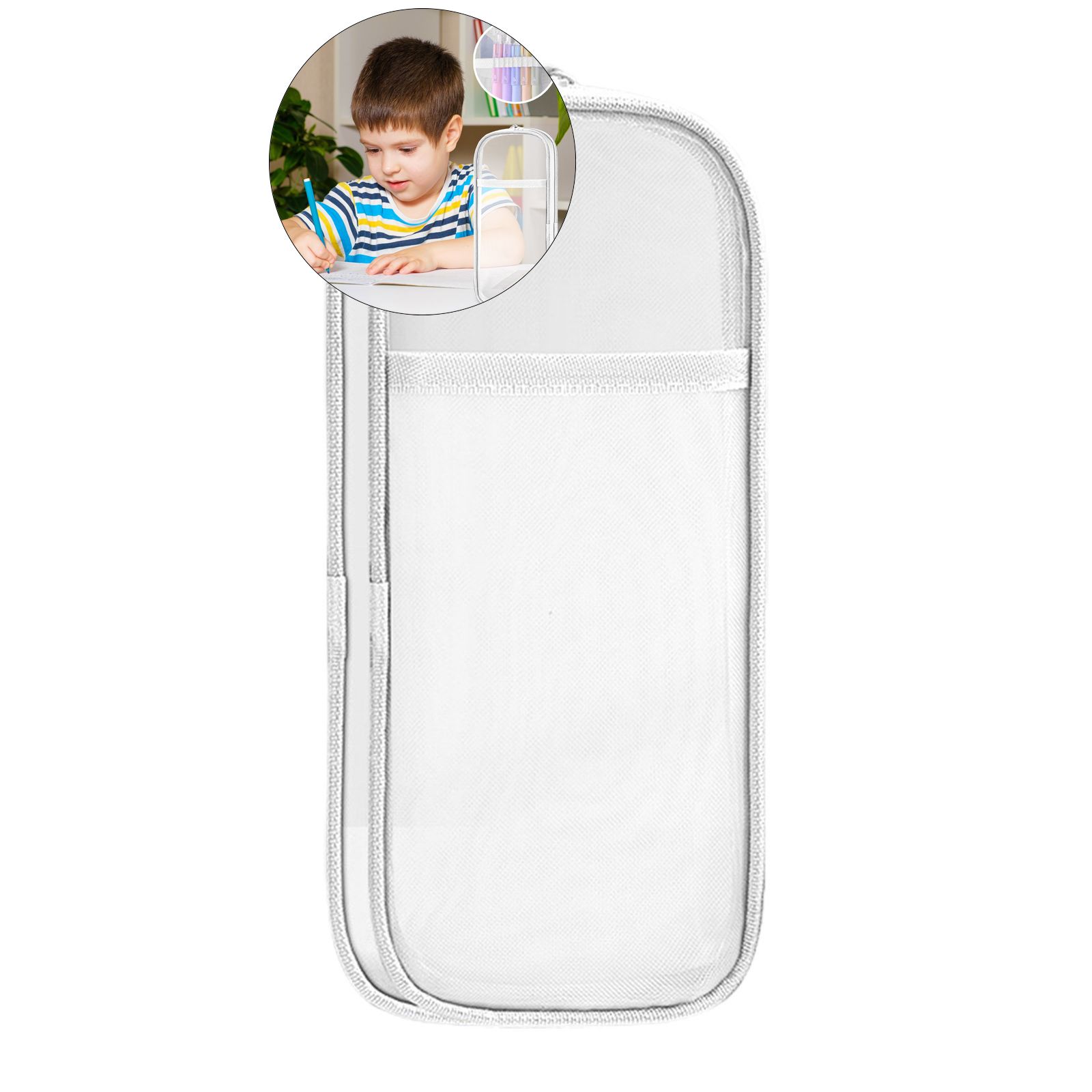 Dvruxg Clear Mesh Pencil Case Pouch, Clearly Visible Grid Pen Cases Organizer, Zipper ...