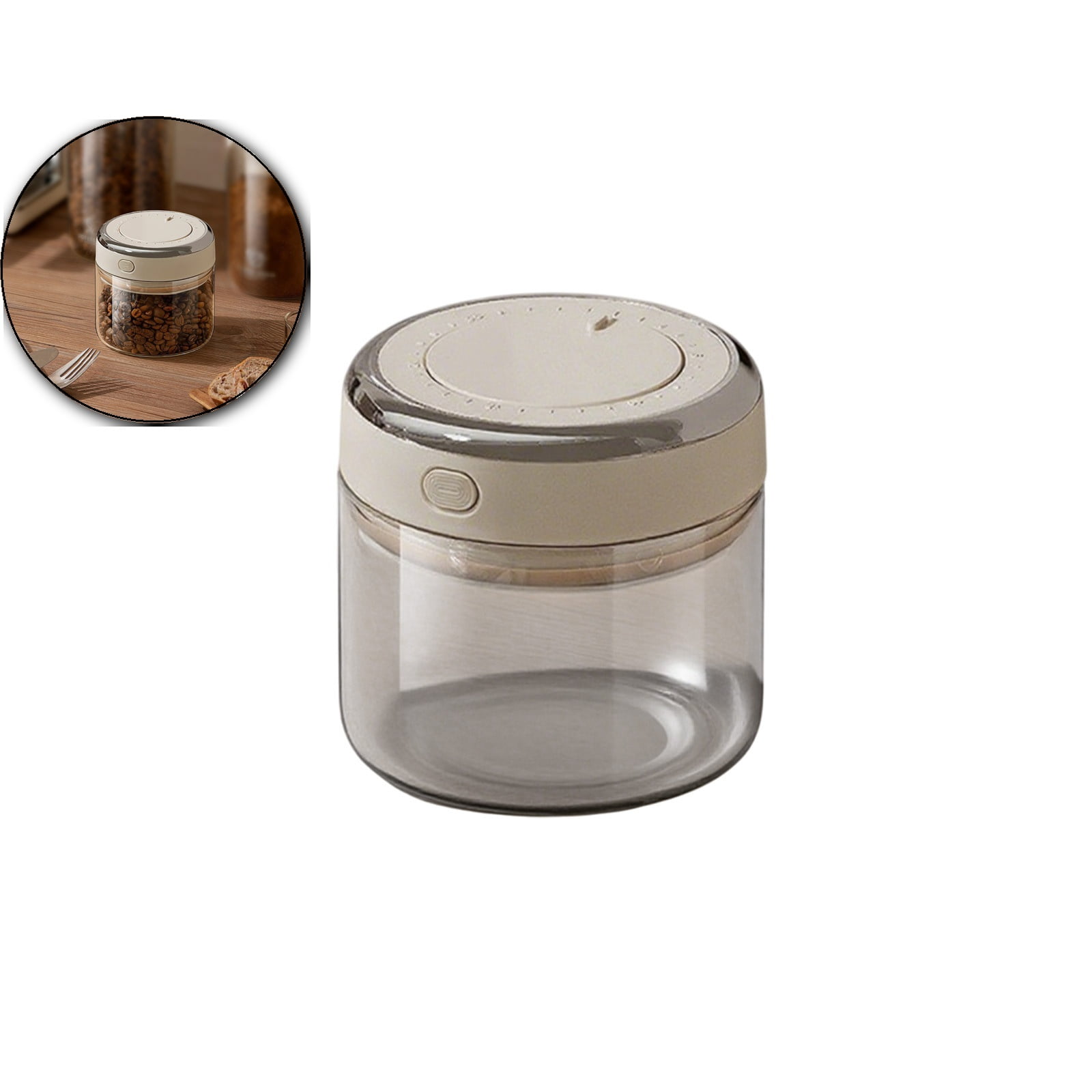 Dvruxg Coffee Bean Storage Container with One-way Valve Airtight Lid ...