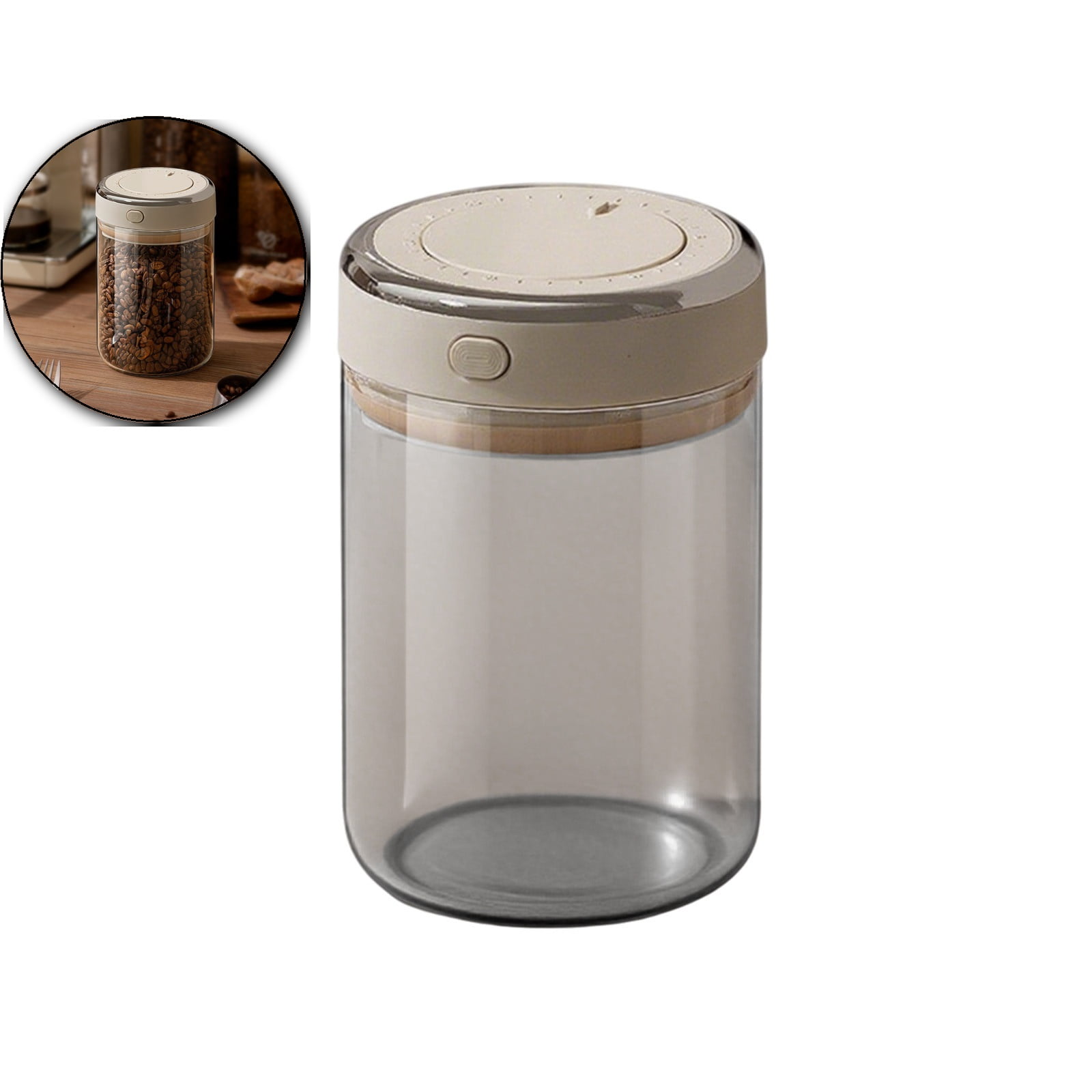 Dvruxg Coffee Bean Storage Container with One-way Valve Airtight Lid ...