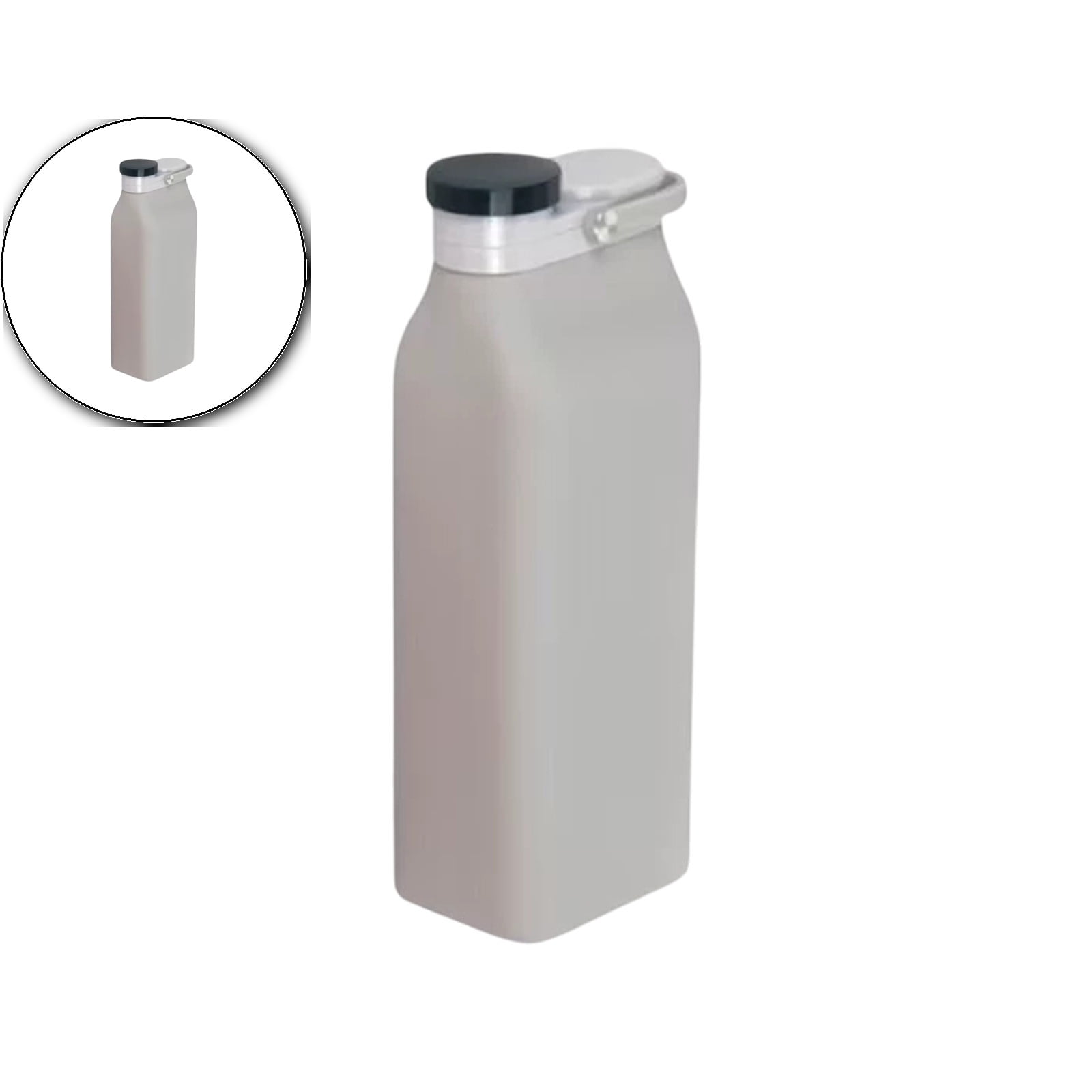 Dvruxg Collapsible Water Bottle, Reusable Foldable Silicone Water ...