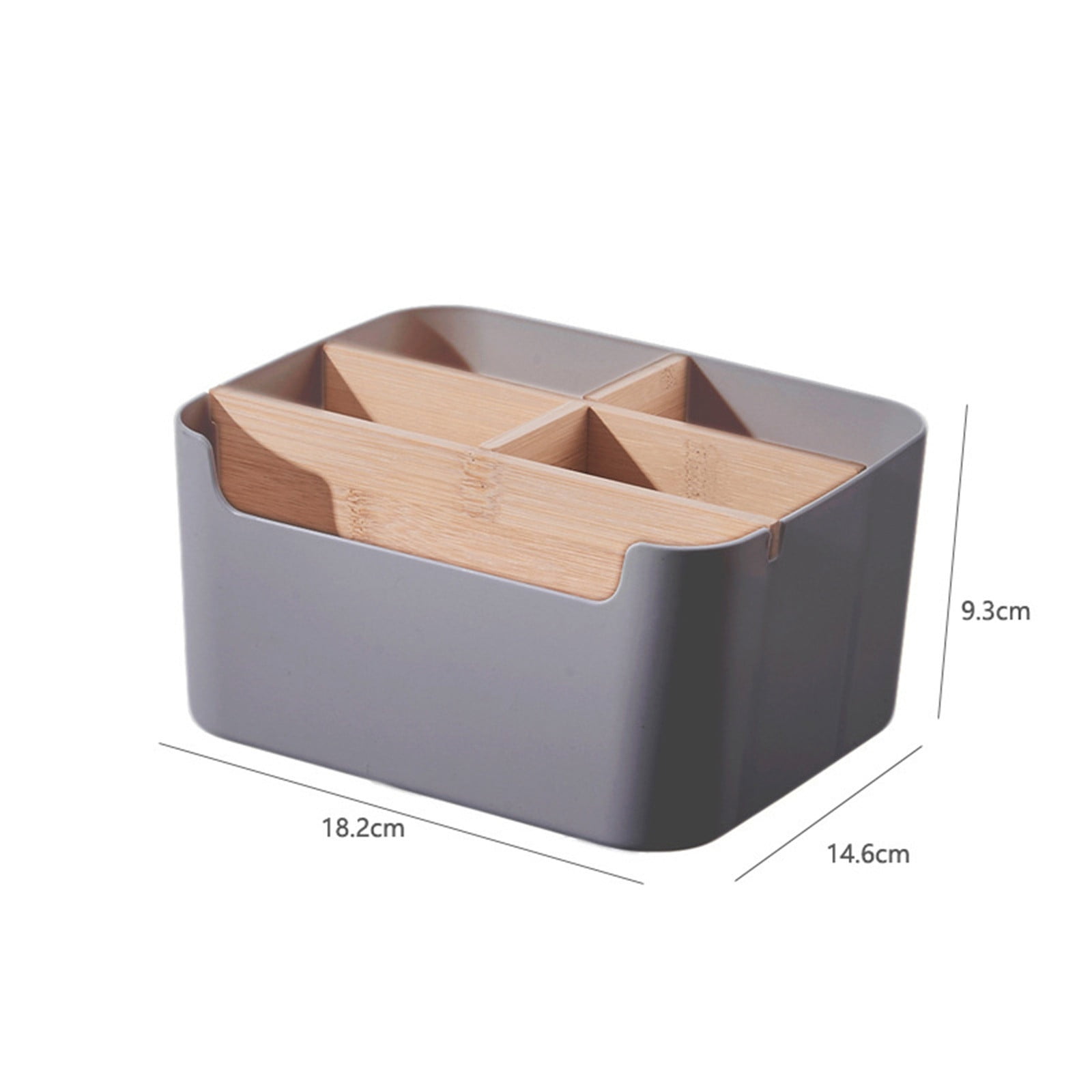 Dvruxg Desk Storage Organizer, Detachable Divided Bamboo Remote Control ...