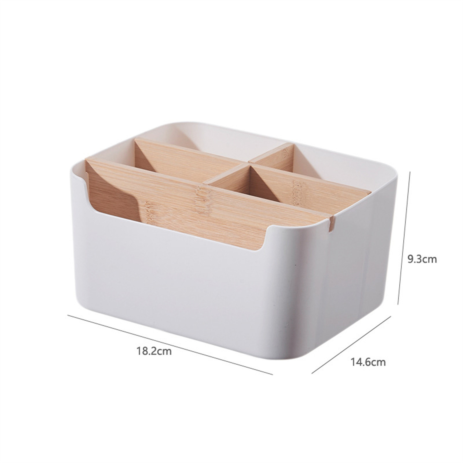 Dvruxg Desk Storage Organizer, Detachable Divided Bamboo Remote Control ...