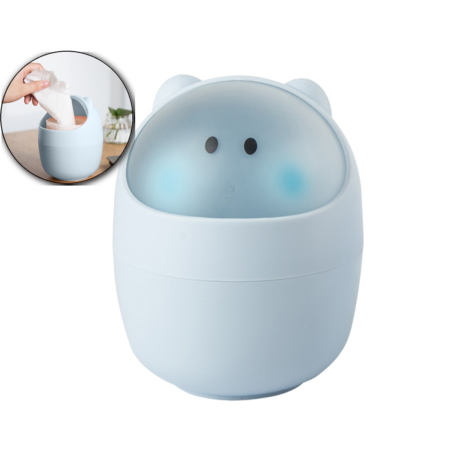 Dvruxg Desktop Mini Trash Bin with Shake Lid Cute Trash Can Countertop ...