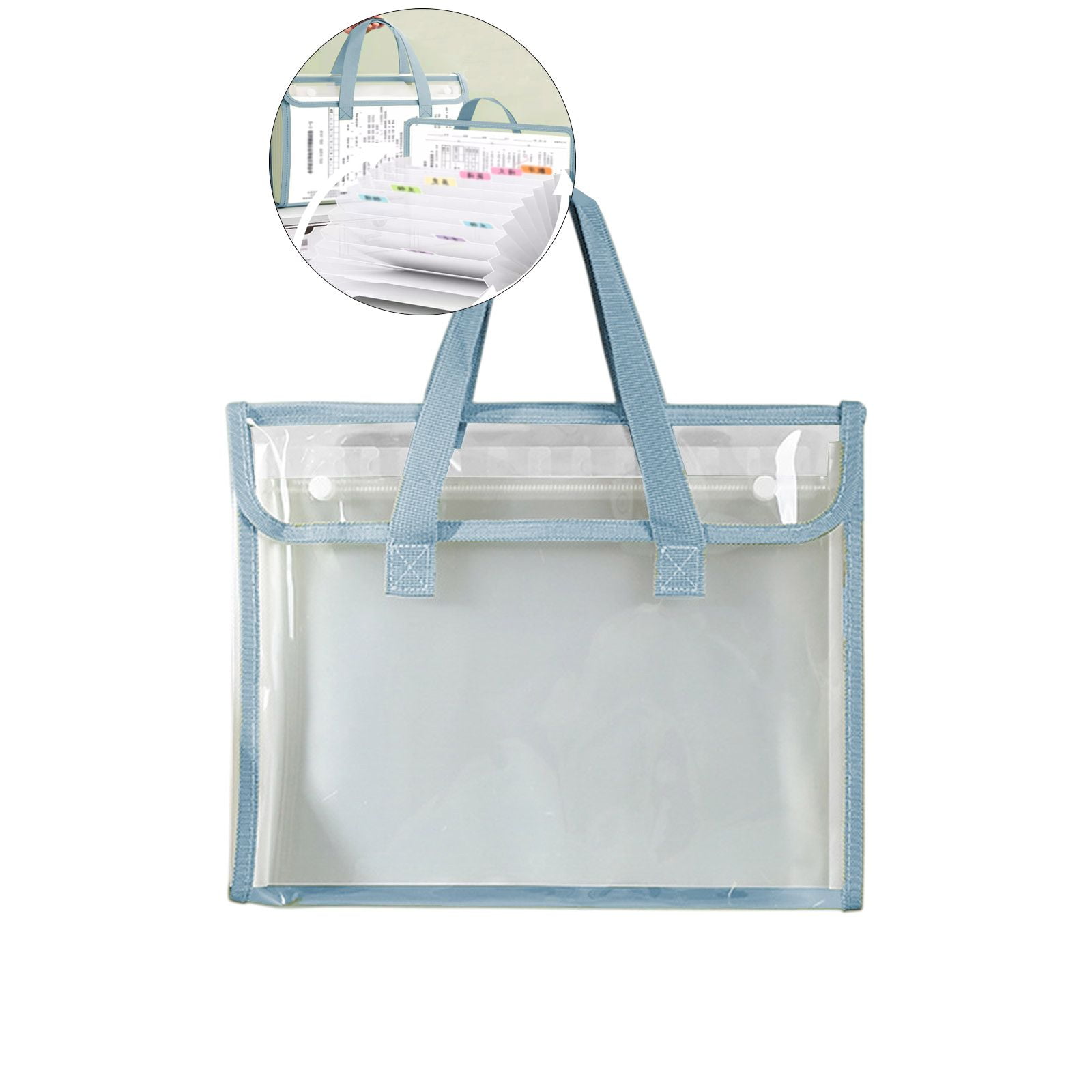 Dvruxg Expanding File Folder 13-Pocket Handheld File Bag with Handle A4 ...