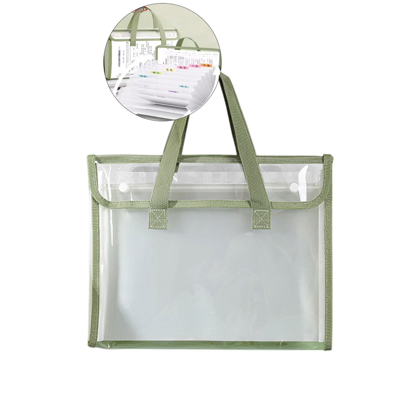 Dvruxg Expanding File Folder 13-Pocket Handheld File Bag with Handle A4 ...