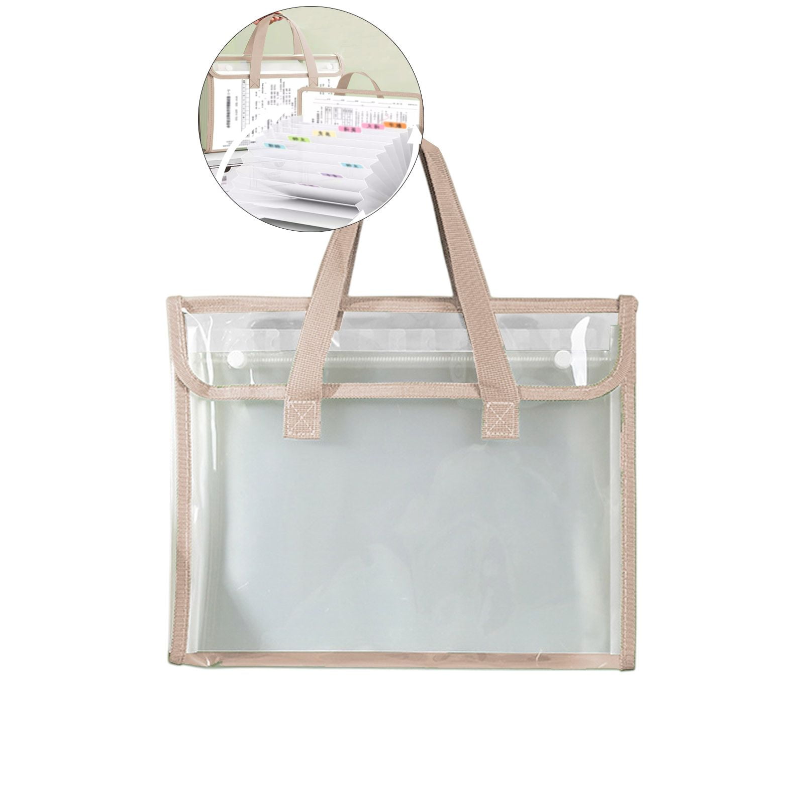 Dvruxg Expanding File Folder 13-Pocket Handheld File Bag with Handle A4 ...