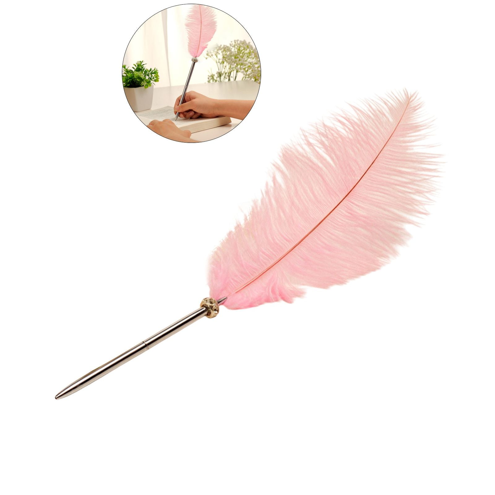 Dvruxg Feather Quill Pen for Weddings, Birthdays & Events - Stainless ...
