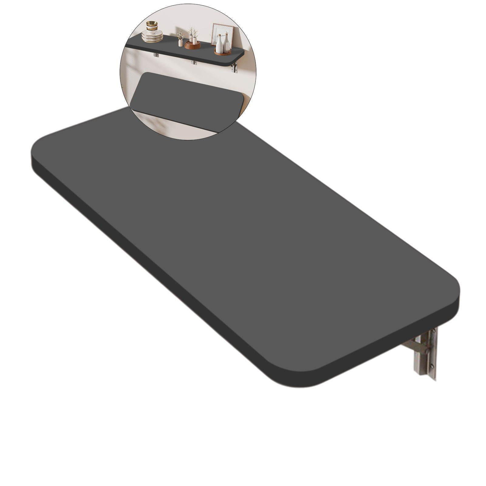 Dvruxg Foldable Wall-Mounted Shelf - Heavy Duty Wood Storage Board, 90 ...