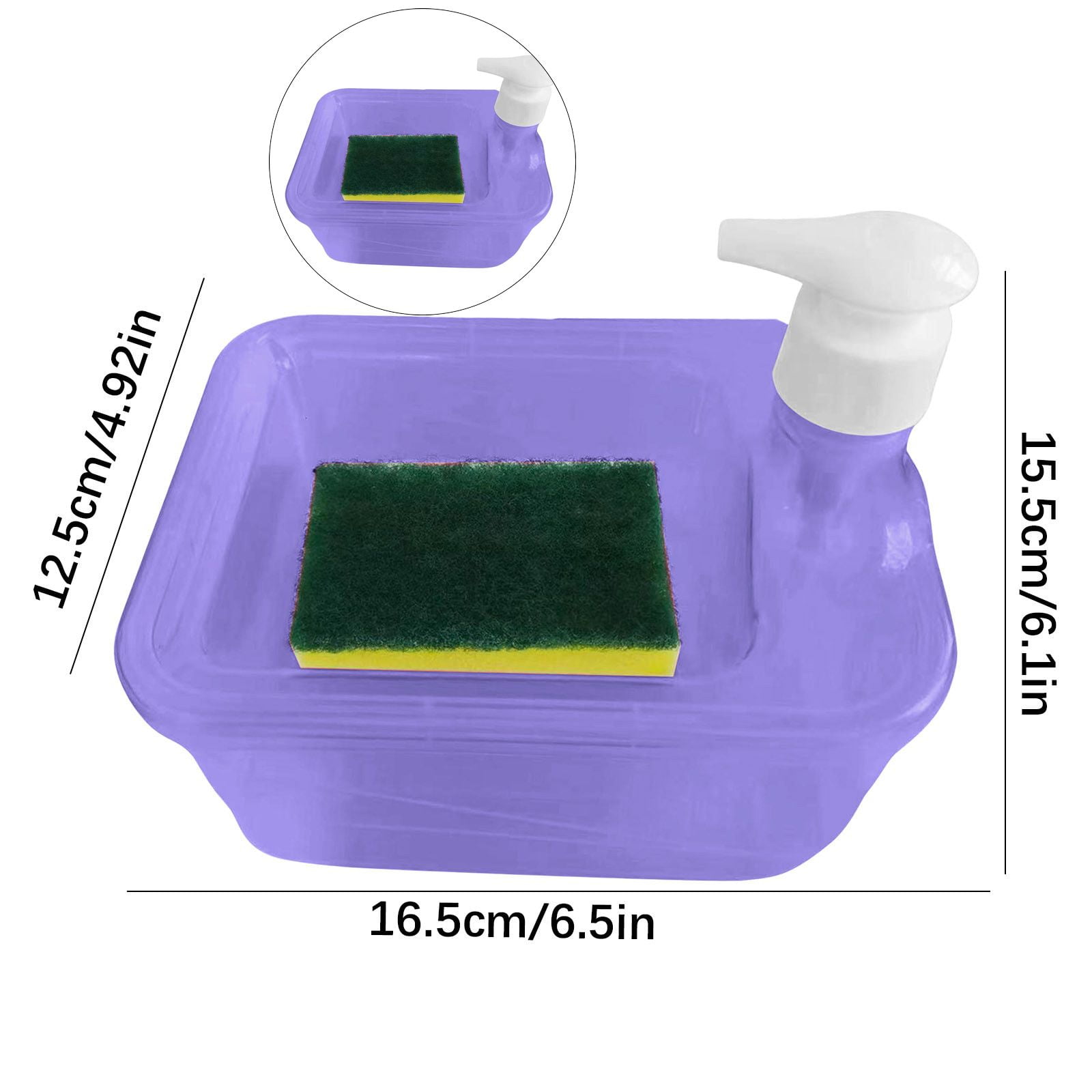 Dvruxg Hand Soap Dispenser 2-in-1 Liquid Soap Dispenser with ...