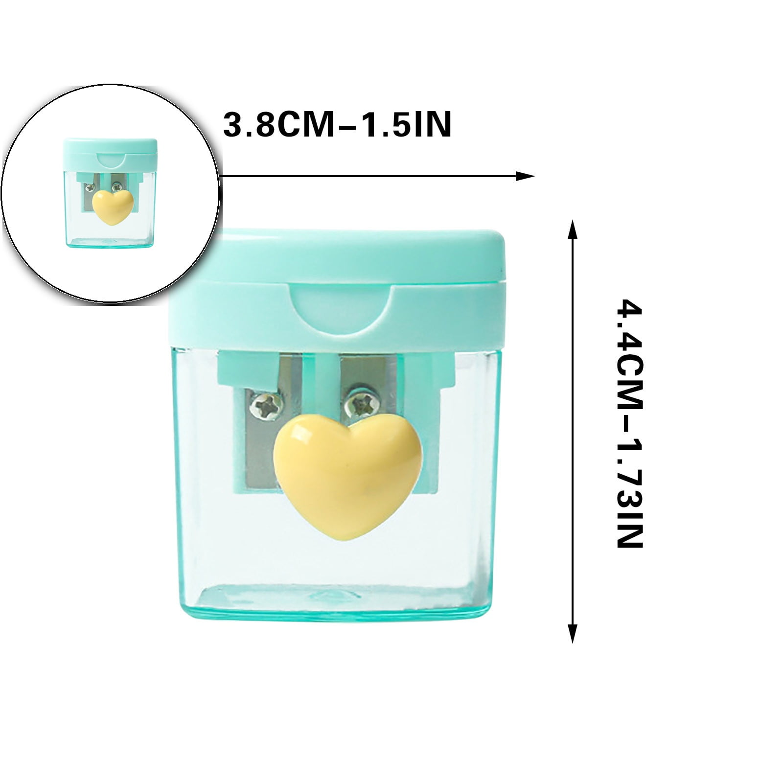 Dvruxg Heart Sharpener Bulk Colored Sharpener Handheld Small Cute ...
