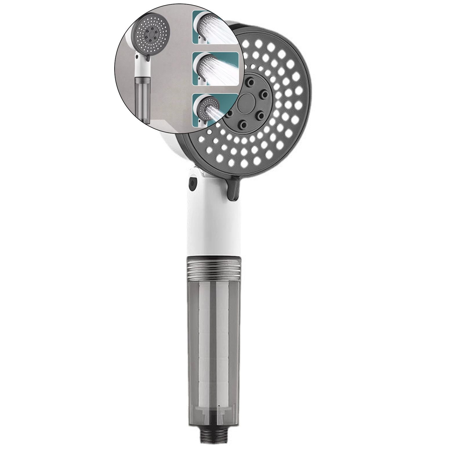 Dvruxg High-Pressure Filtered Shower Head - Adjustable Multi-Setting ...