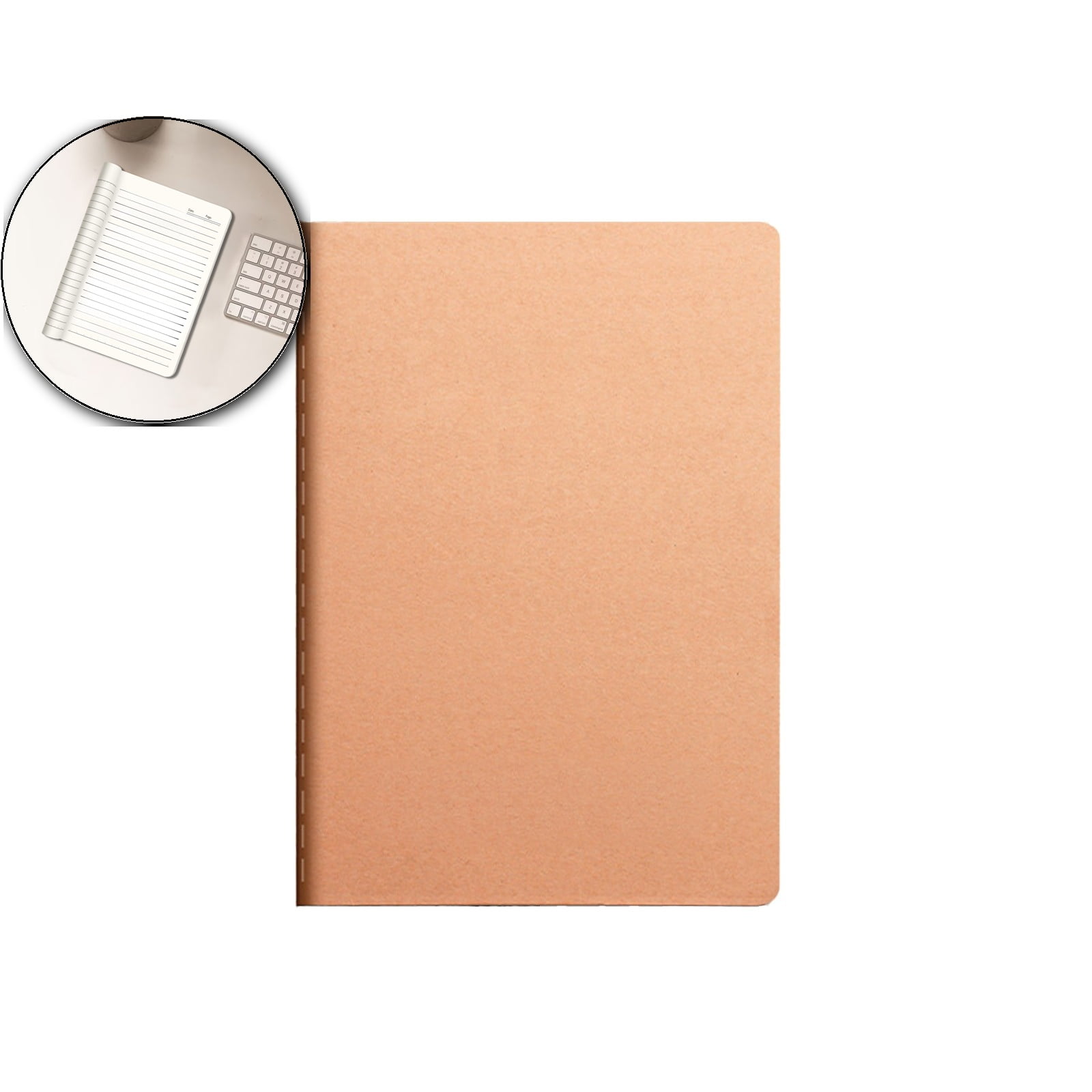 Dvruxg Kraft Paper Notebook – A5/B5/A4 Size Student Reading Diary with ...