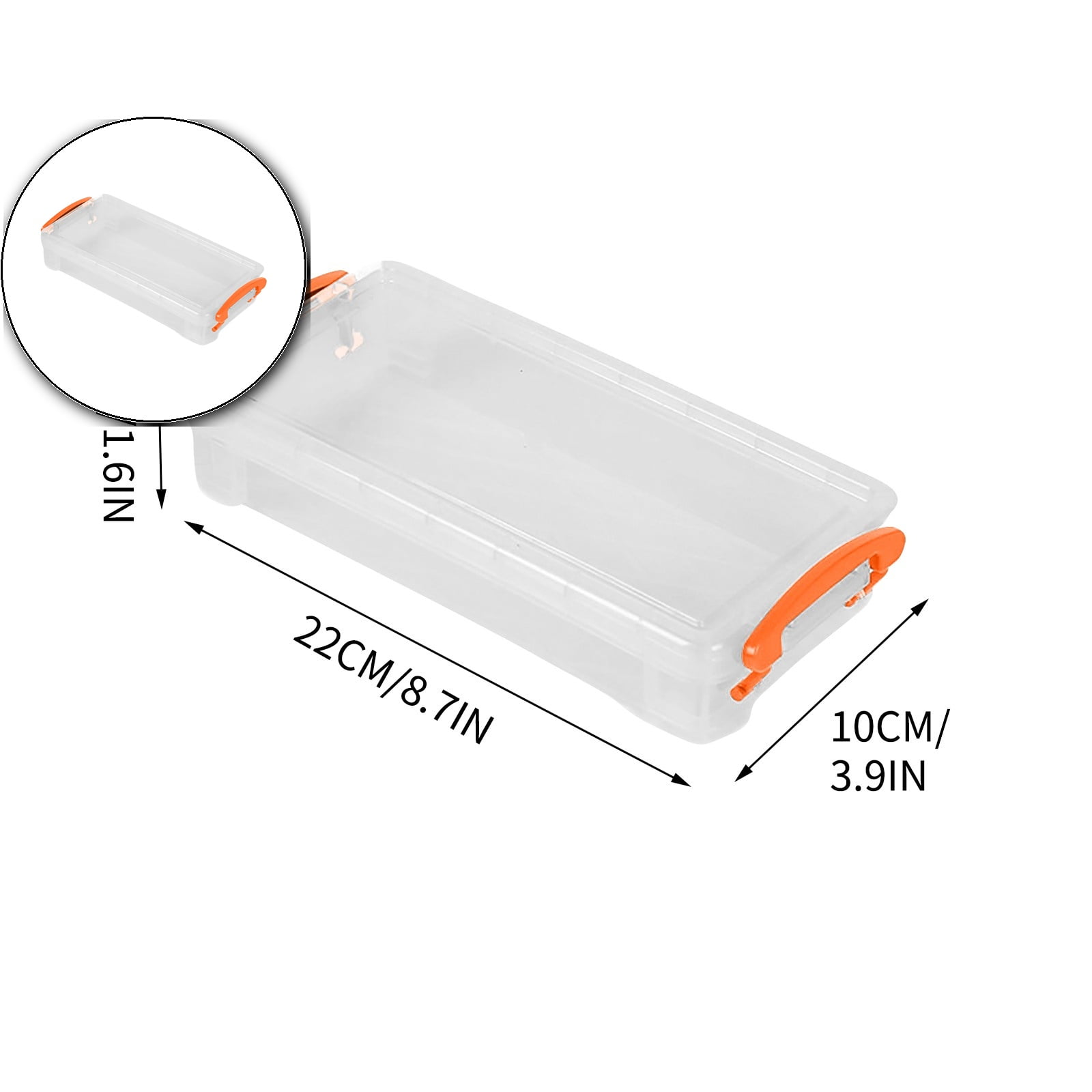 Dvruxg Large Capacity Plastic Box Clear Plastic Stationery Case Crayon ...