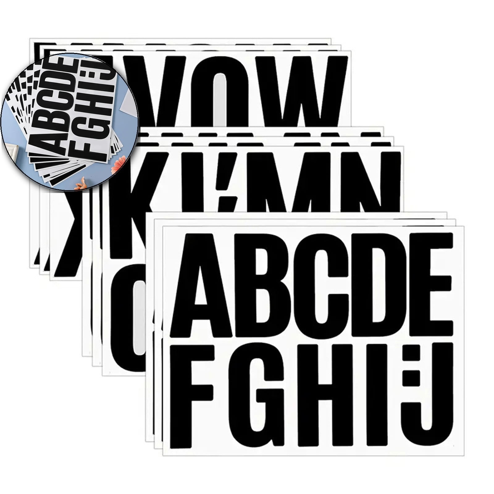 Dvruxg Large Vinyl Alphabet Stickers, 4 Inch Self-Adhesive Poster ...