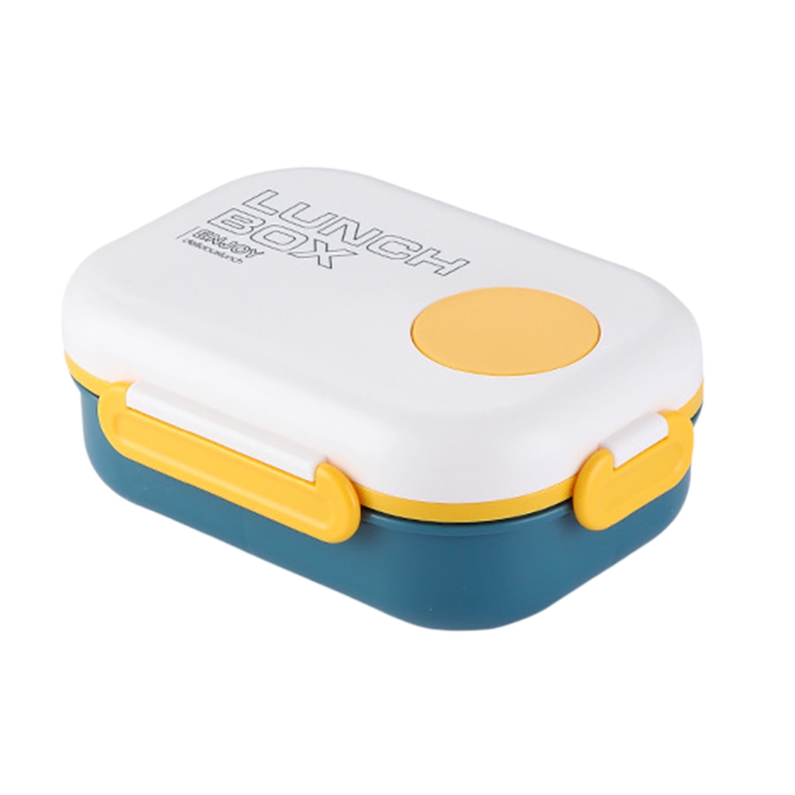 Dvruxg Leak-Proof Lunch Box with Built-In Utensils – Plastic Meal Container with Fork & Spoon ...