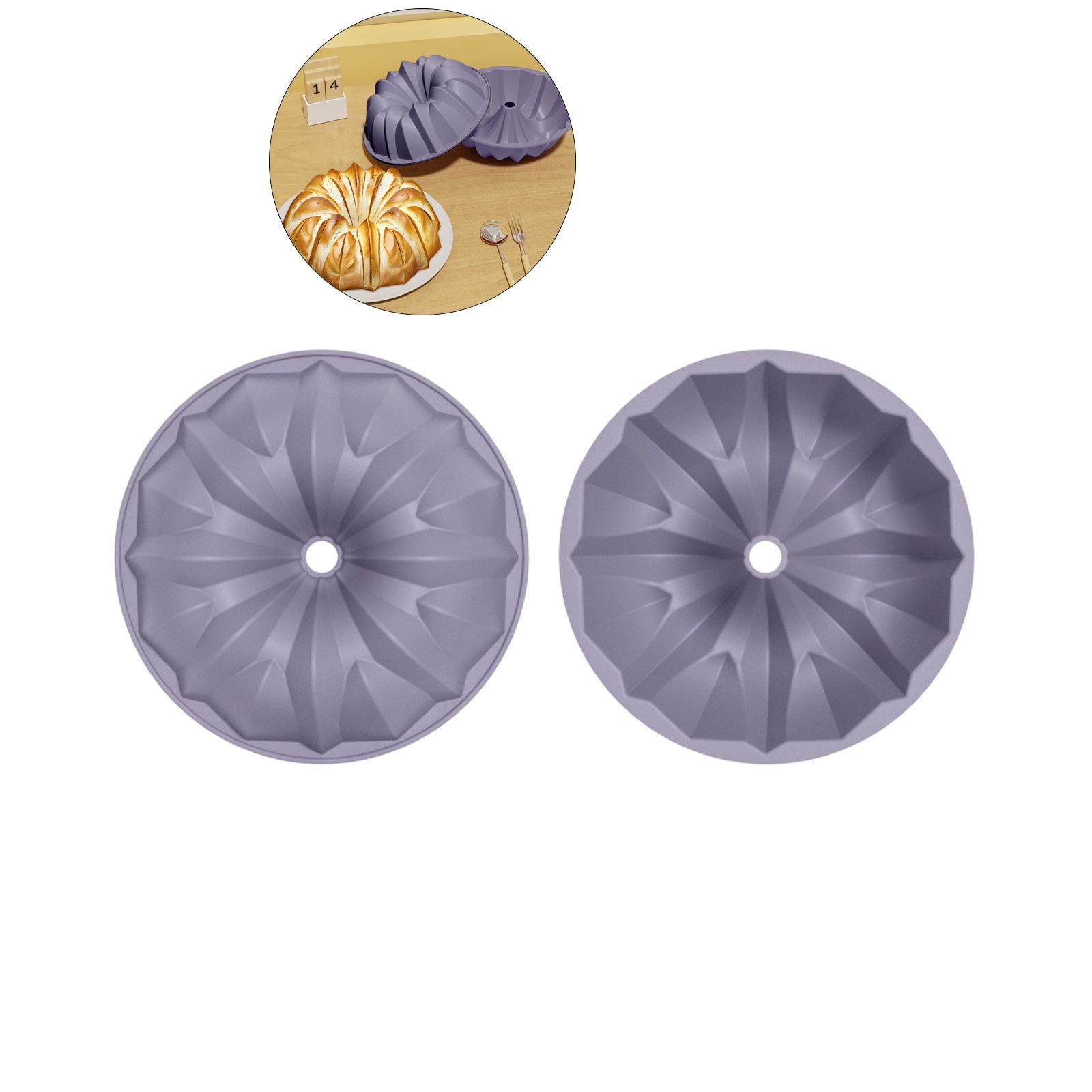 Dvruxg Leak-Proof Nonstick Silicone Cake Mold Baking Pan Pastry Mould ...
