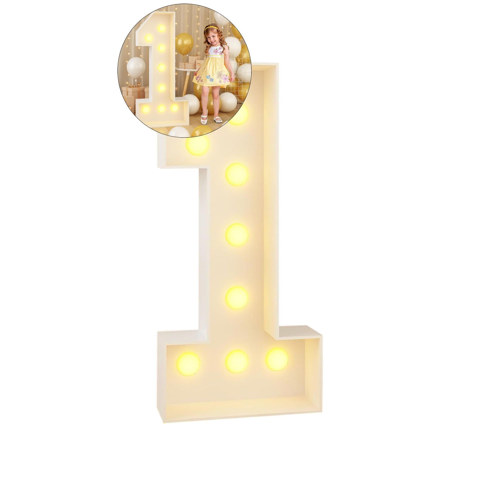 Dvruxg Light Up Large Numbers with Lights Giant Mosaic Marquee Frame ...