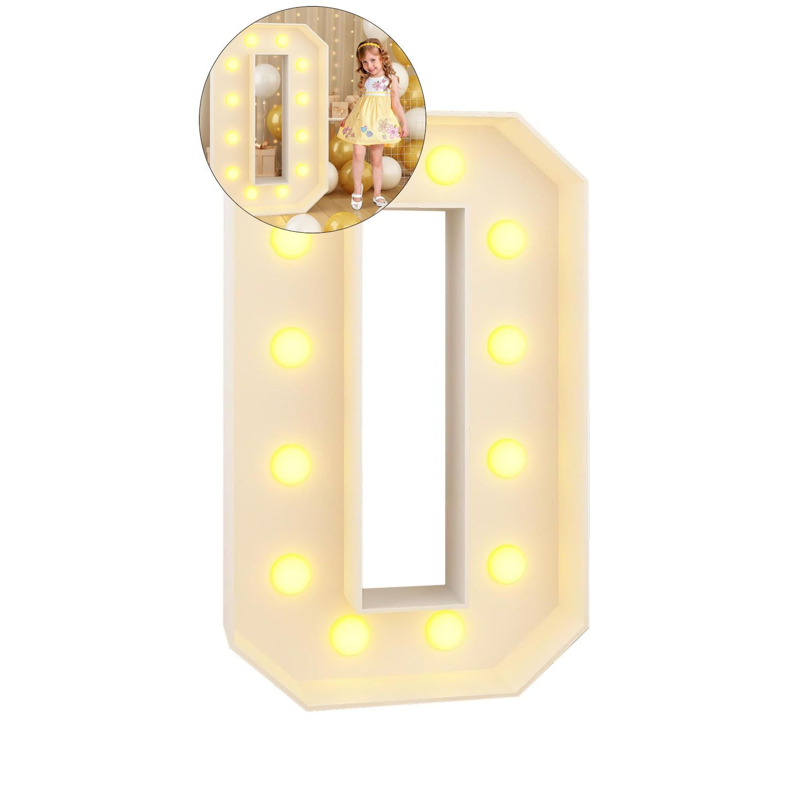 Dvruxg Light Up Large Numbers with Lights Giant Mosaic Marquee Frame ...