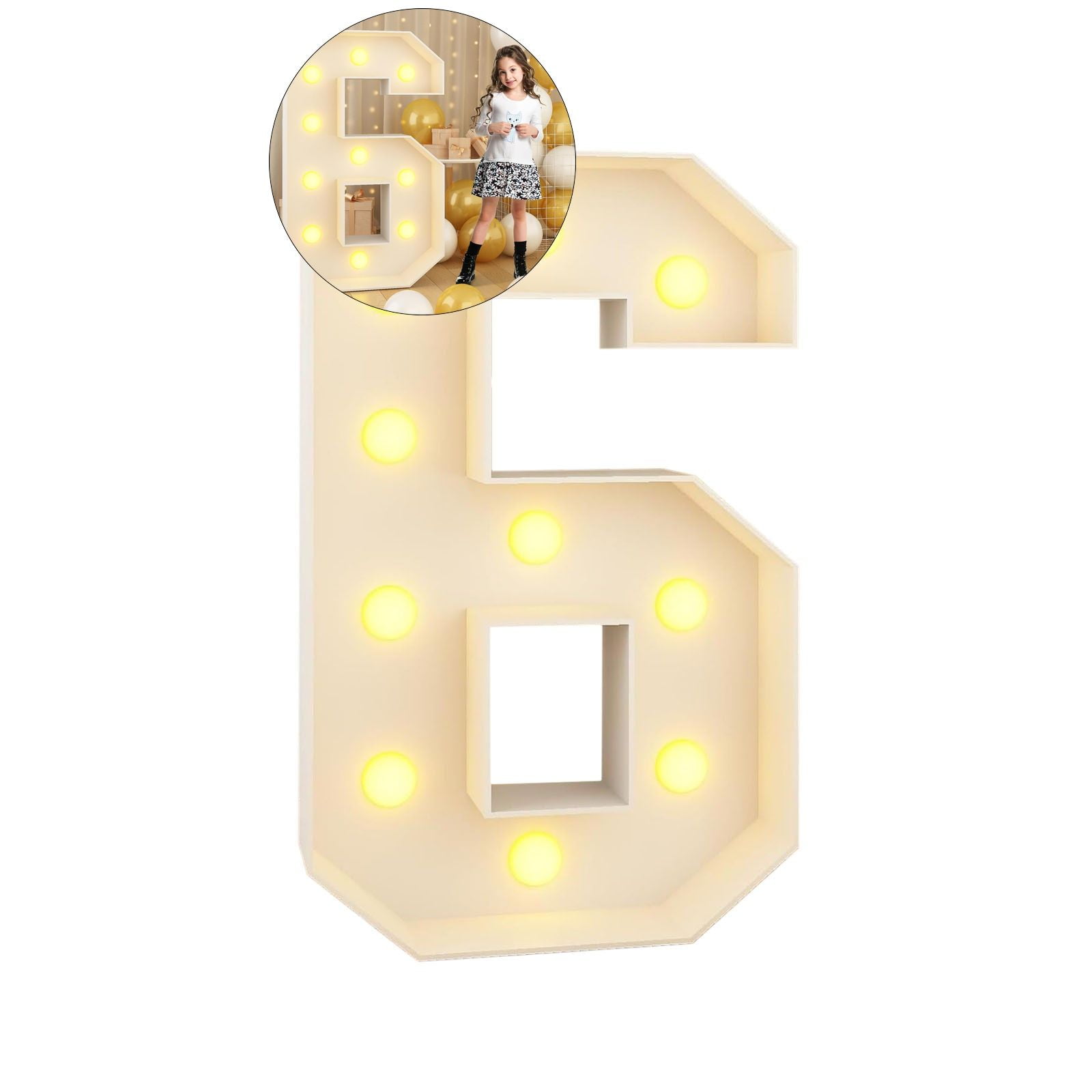 Dvruxg Light Up Large Numbers with Lights Giant Mosaic Marquee Frame ...